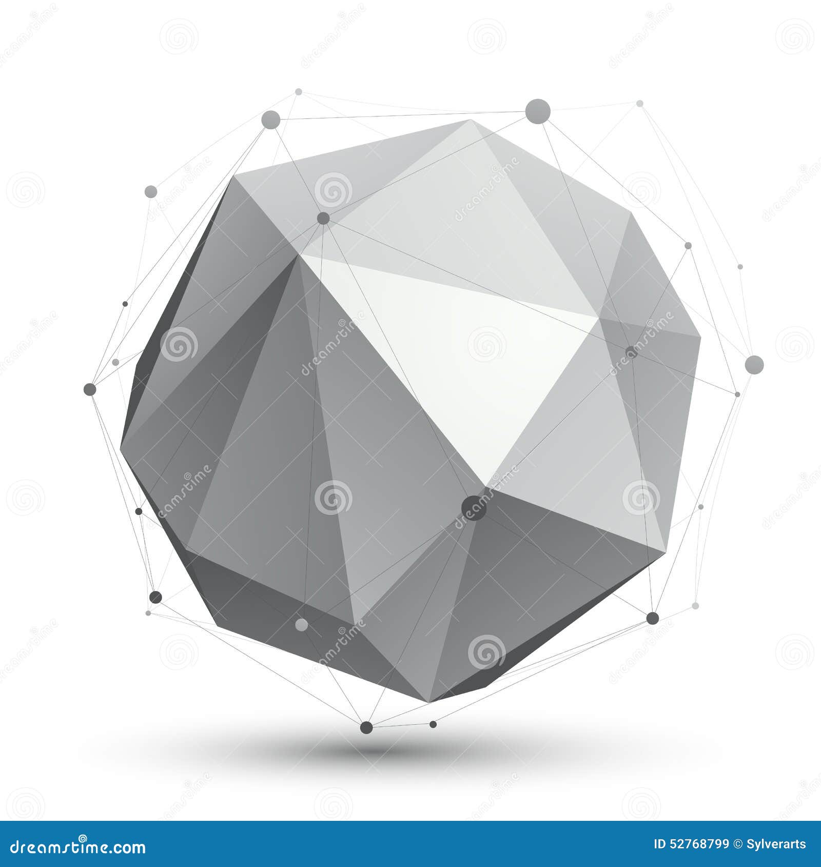 Spatial Vector Monochrome Digital Eps8 Object Dimensional Techn Stock Vector Illustration Of