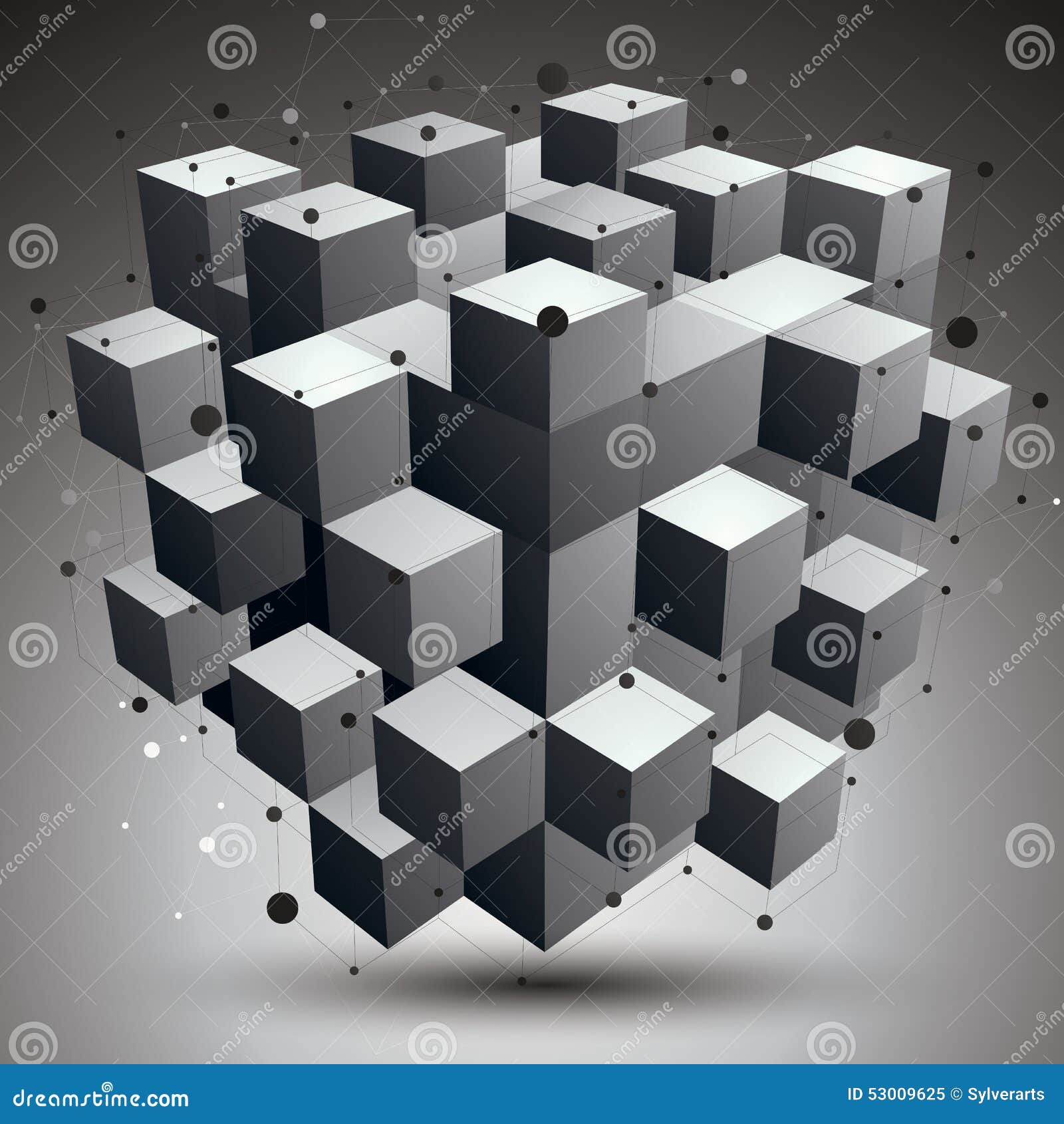 Spatial Vector Monochrome Digital Eps8 Backdrop Dimensional Con 47132628