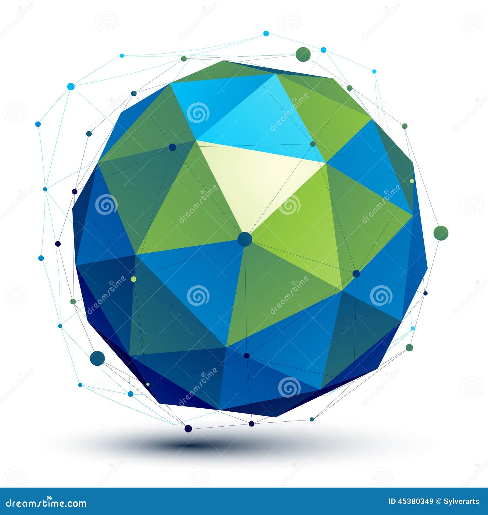 Spatial Vector Turquoise Digital Object, 3d Technology Stock Vector ...