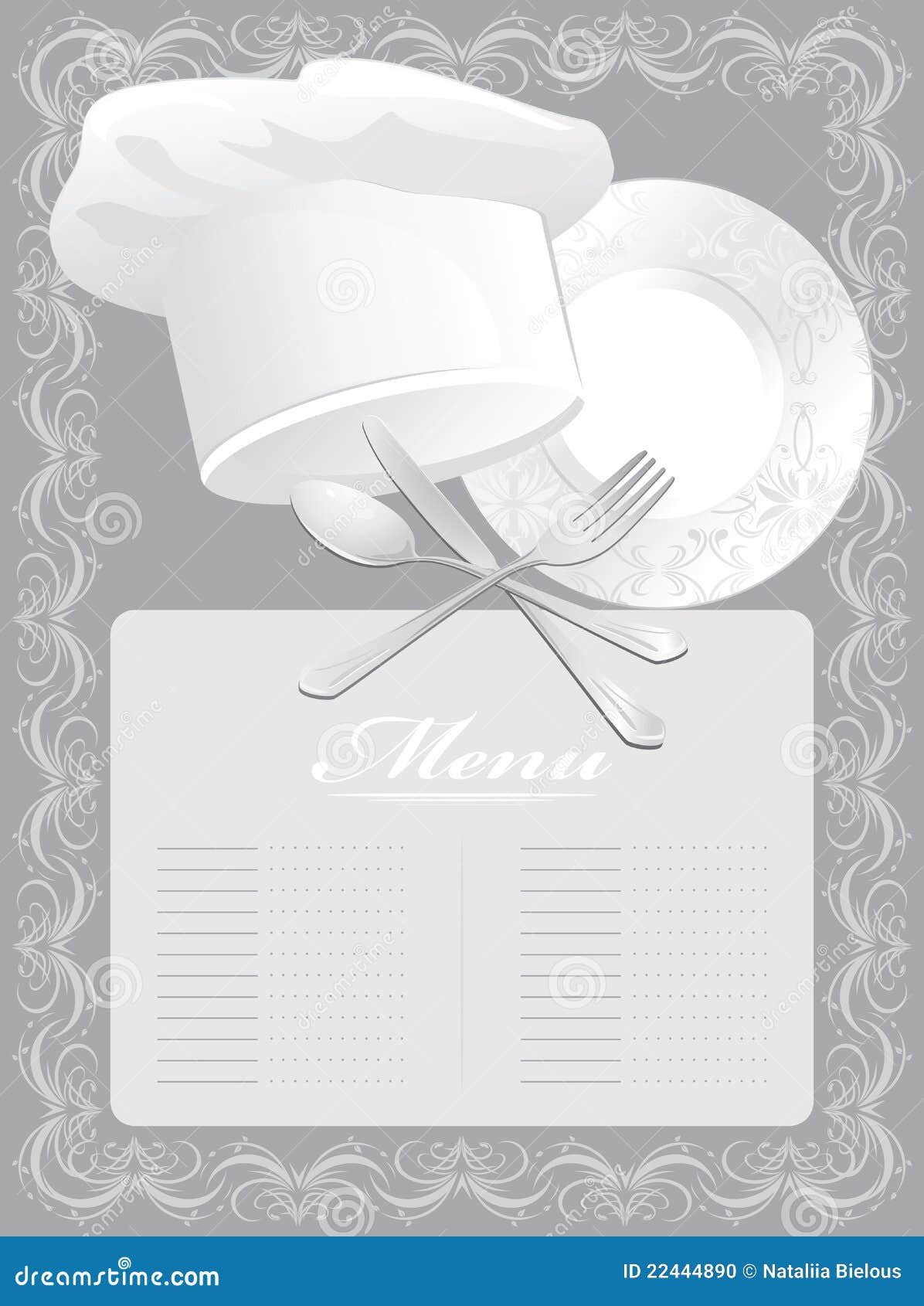 Spatie voor menukaart vector illustratie. Illustration of ontbijt ...