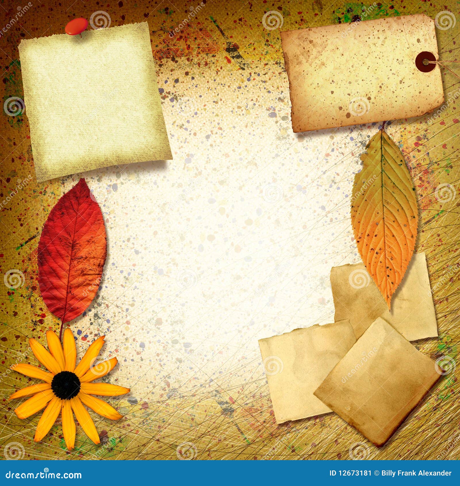 Spatter Collage stock illustration. Illustration of leaf - 12673181
