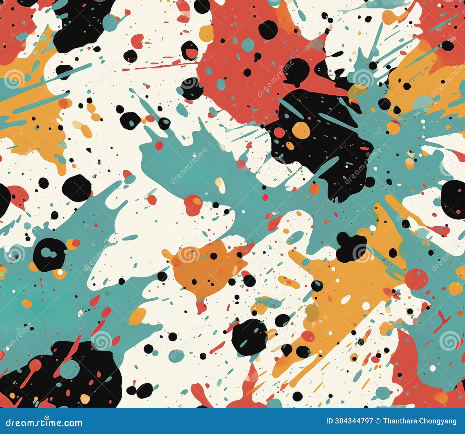 Spatter, Fabric Pattern, Seamless Pattern. Stock Illustration ...