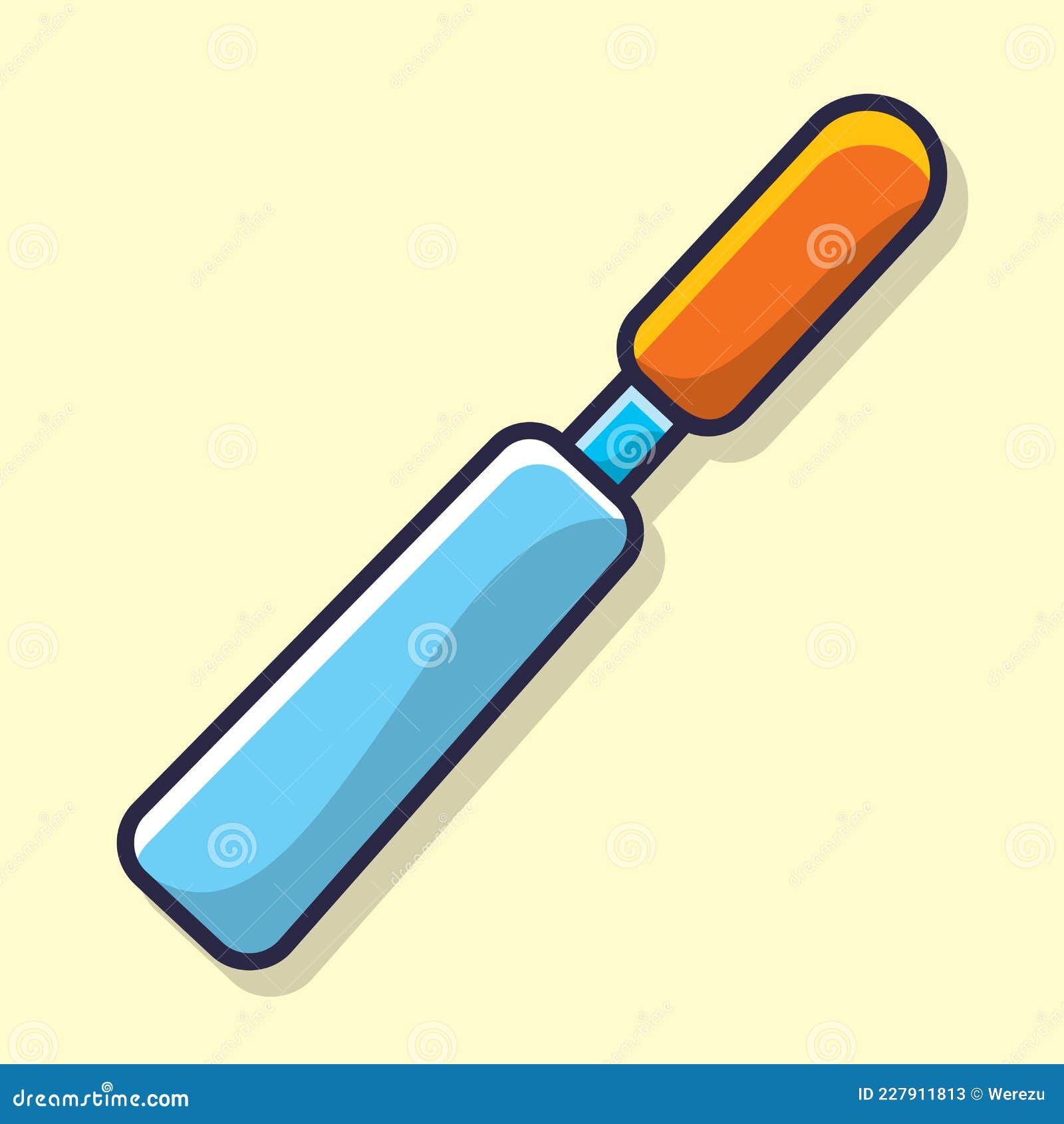 Spatula Cake Kitchenware Isolated Cartoon Vector Illustration in Flat ...