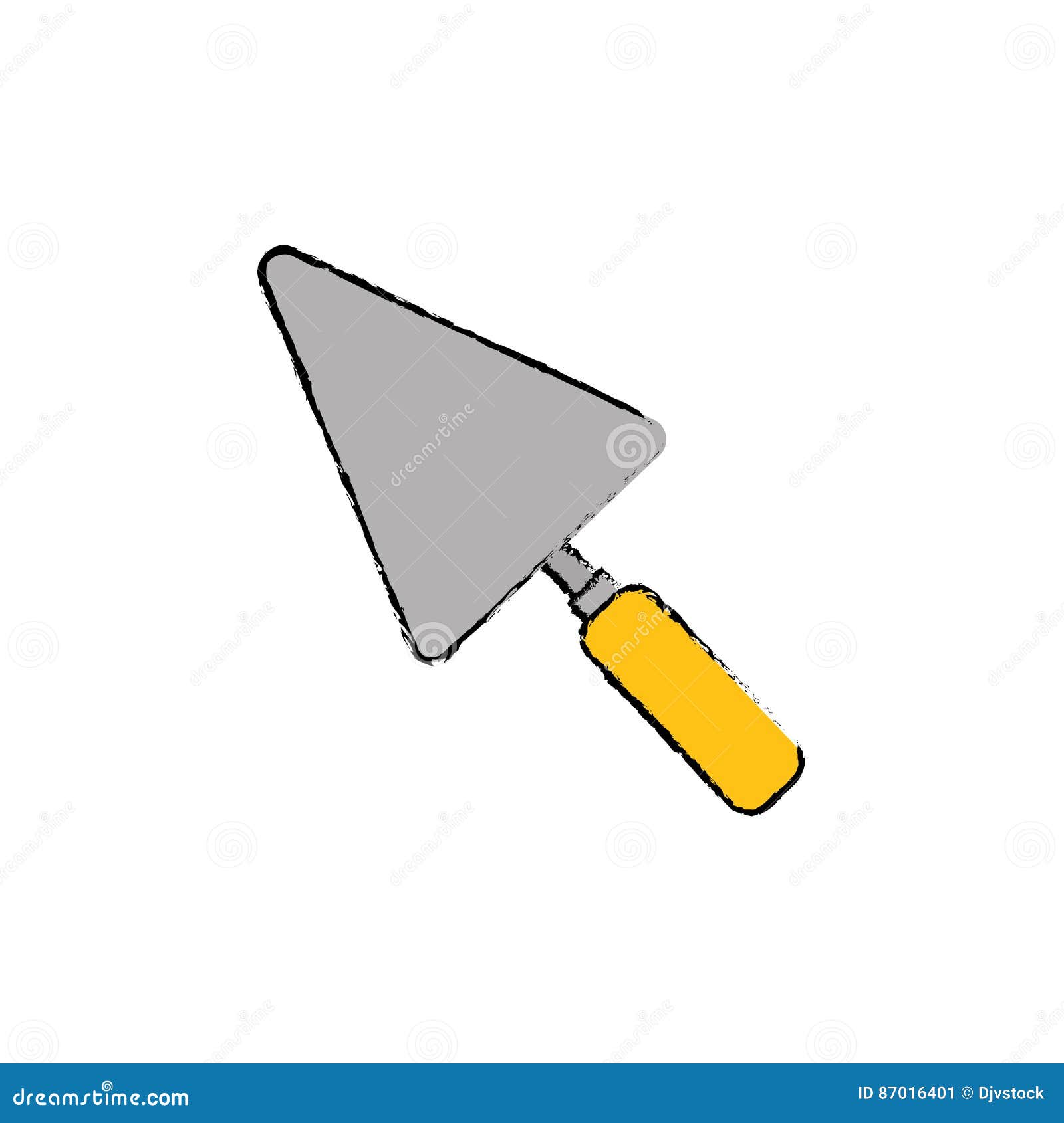 Spatula construction tool stock illustration. Illustration of scribble ...