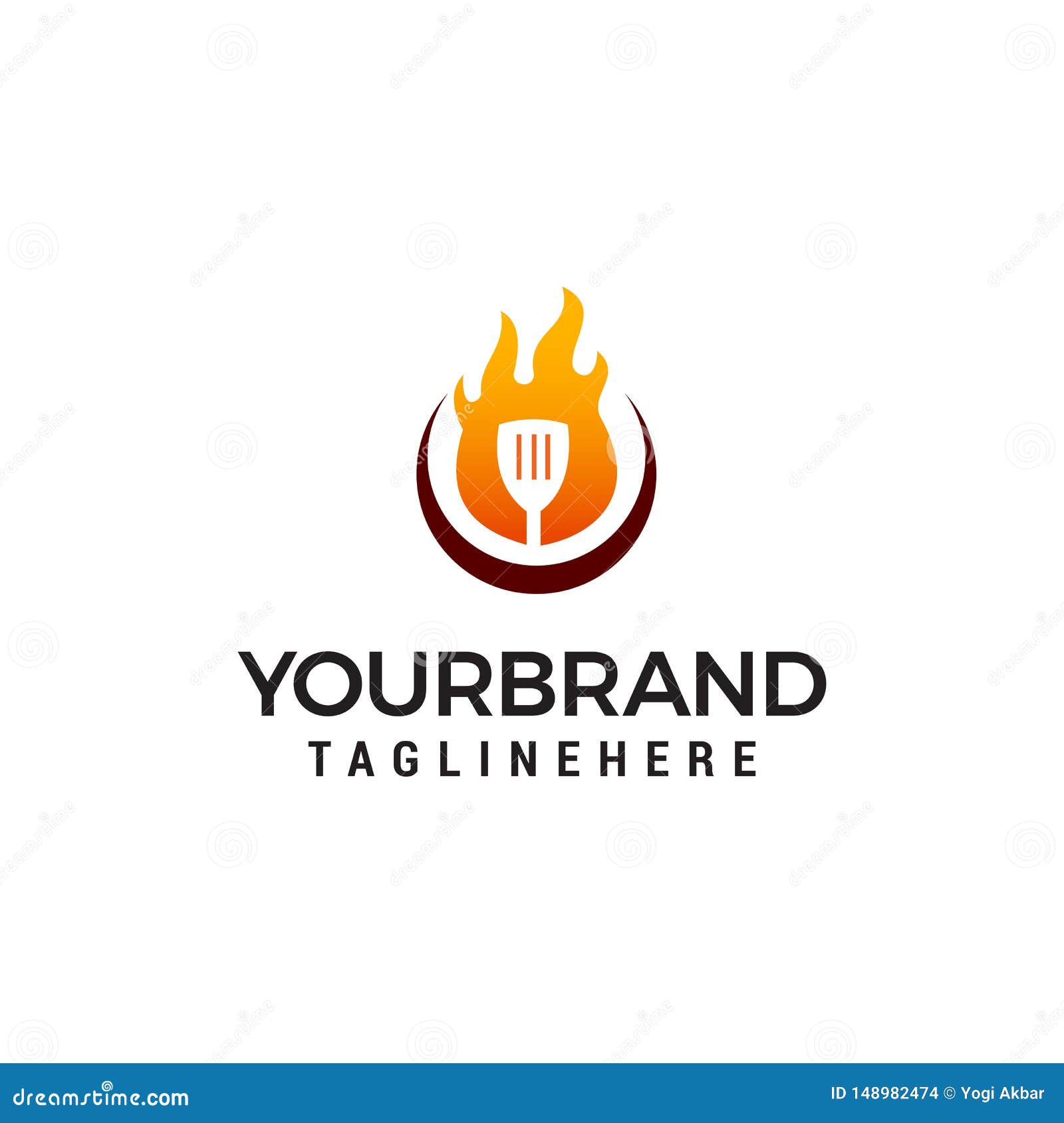 Spatula Logo Design Concept Template Stock Vector - Illustration of ...