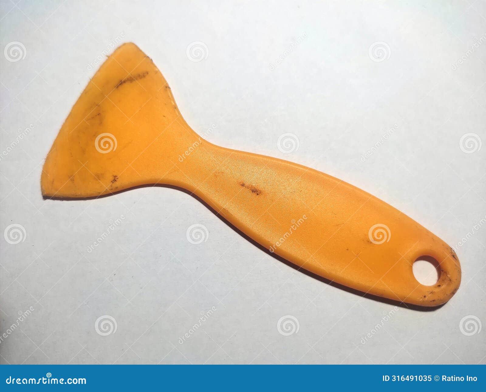 Spatula for Opening Casing, Yellow, Small Size, on White Paper Stock ...