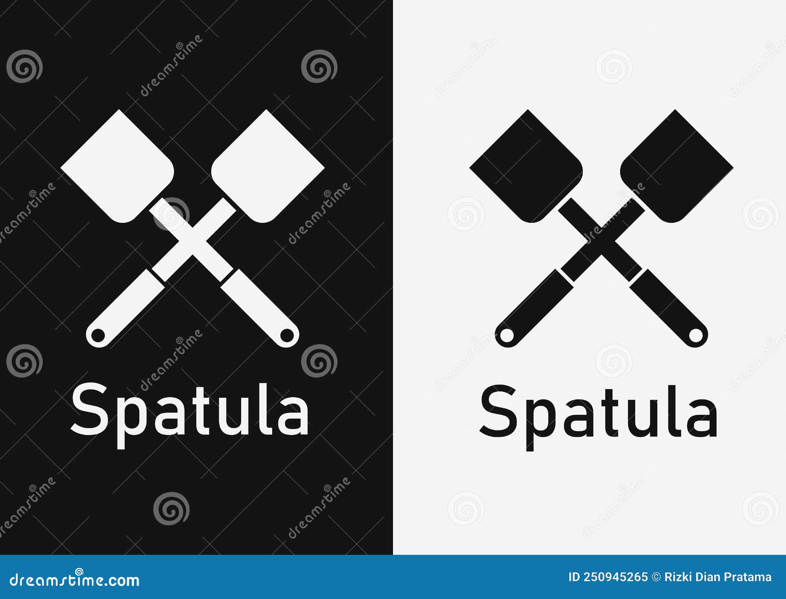 Spatula Symbol with Simple Style and Font Below Stock Vector ...