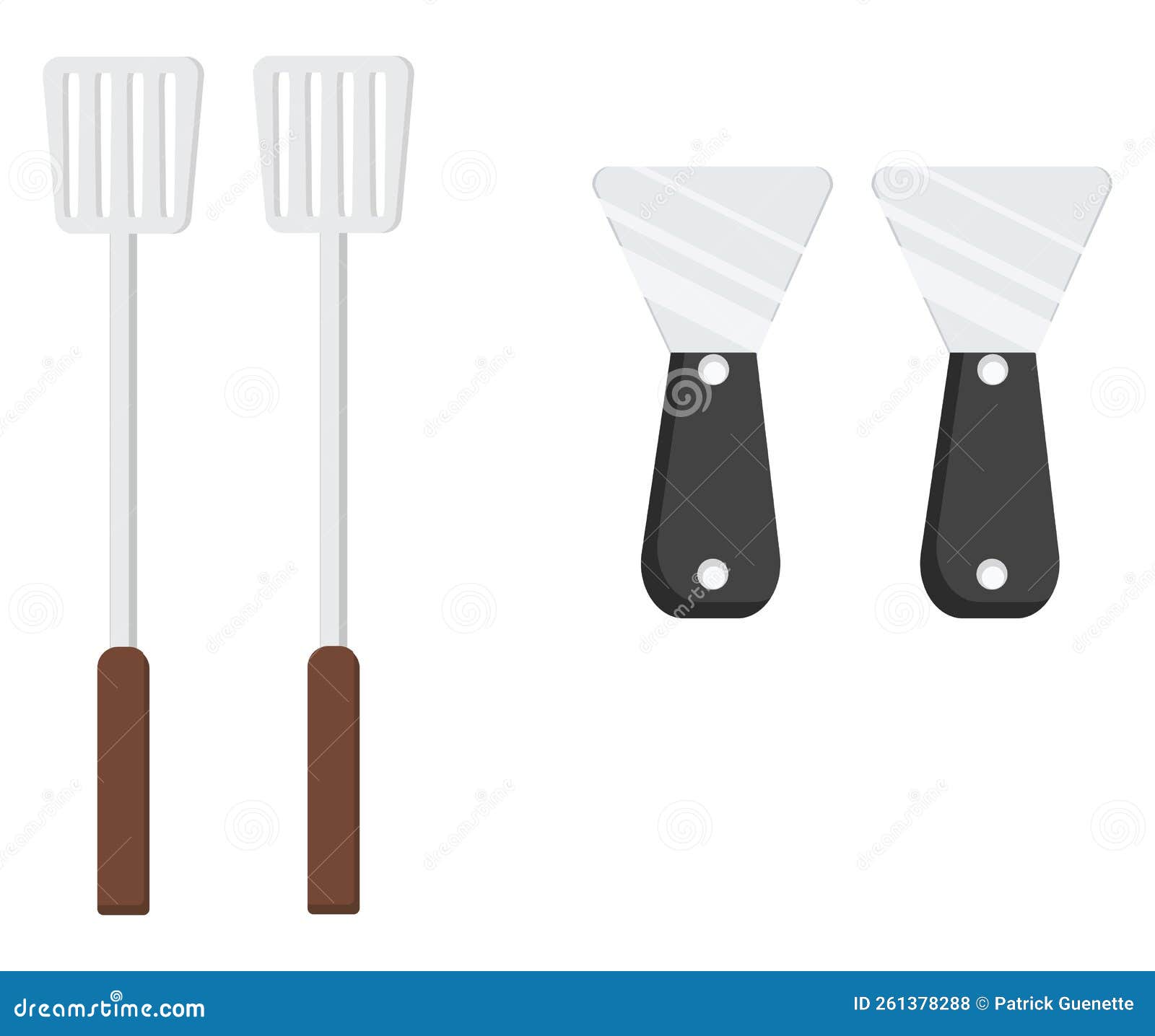 Spatula tool, icon stock vector. Illustration of trowel - 261378288