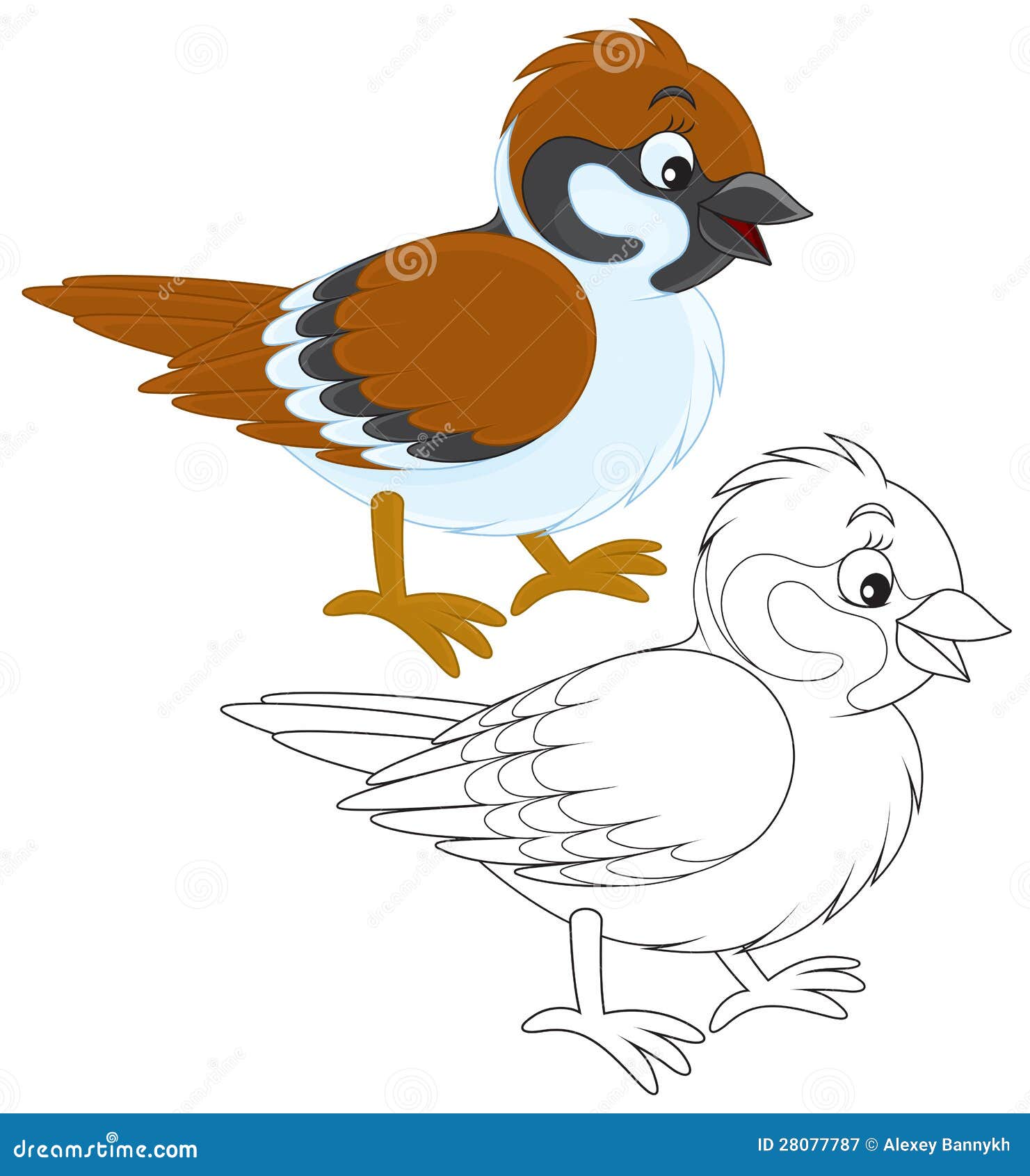 Spatz vektor abbildung. Illustration von farbton, tier - 28077787