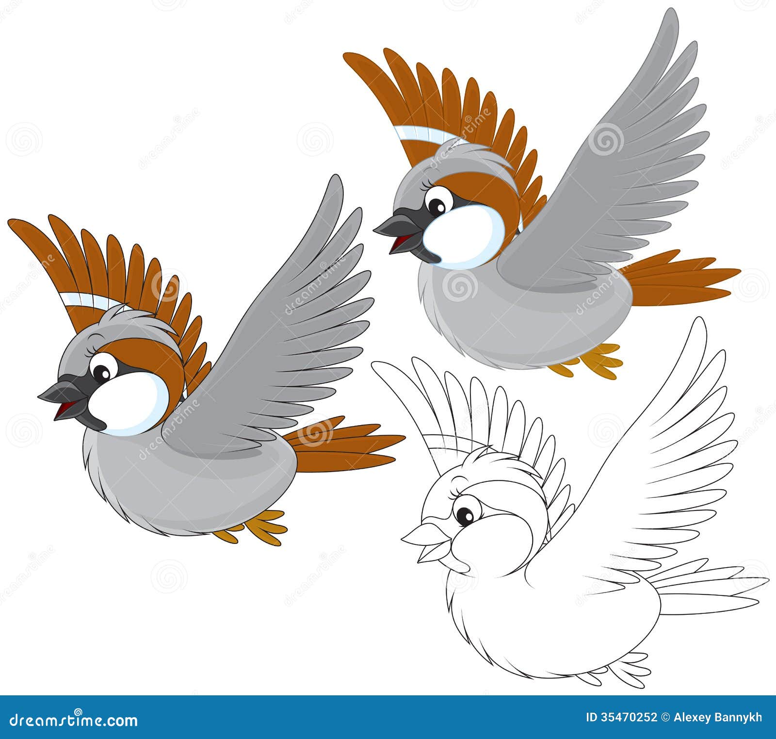 Spatz vektor abbildung. Illustration von flugwesen, rüber - 35470252