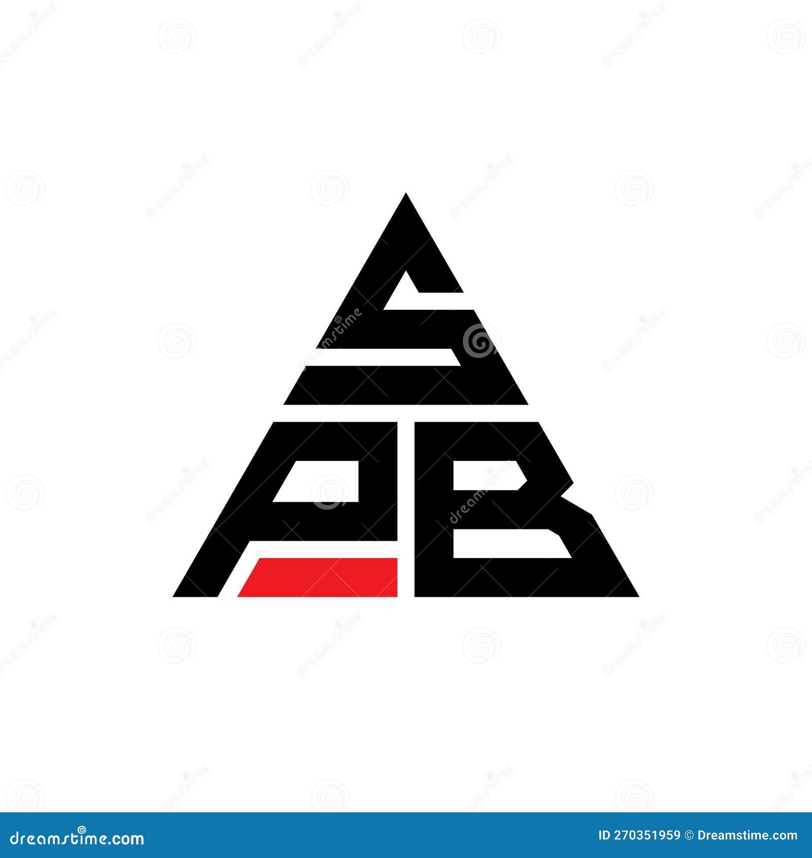 SPB Triangle Letter Logo Design with Triangle Shape. SPB Triangle Logo ...