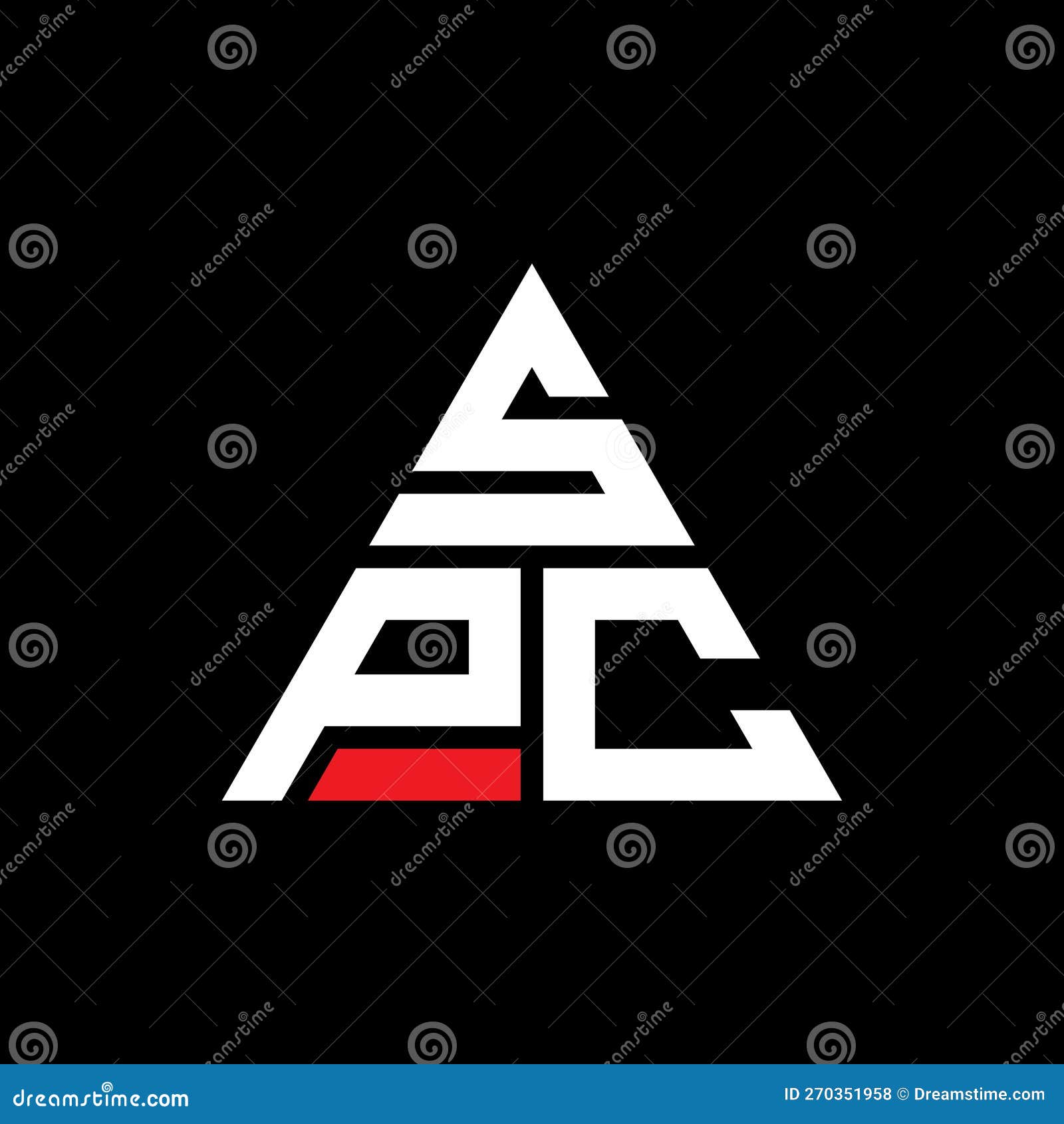 SPC Triangle Letter Logo Design with Triangle Shape. SPC Triangle Logo ...