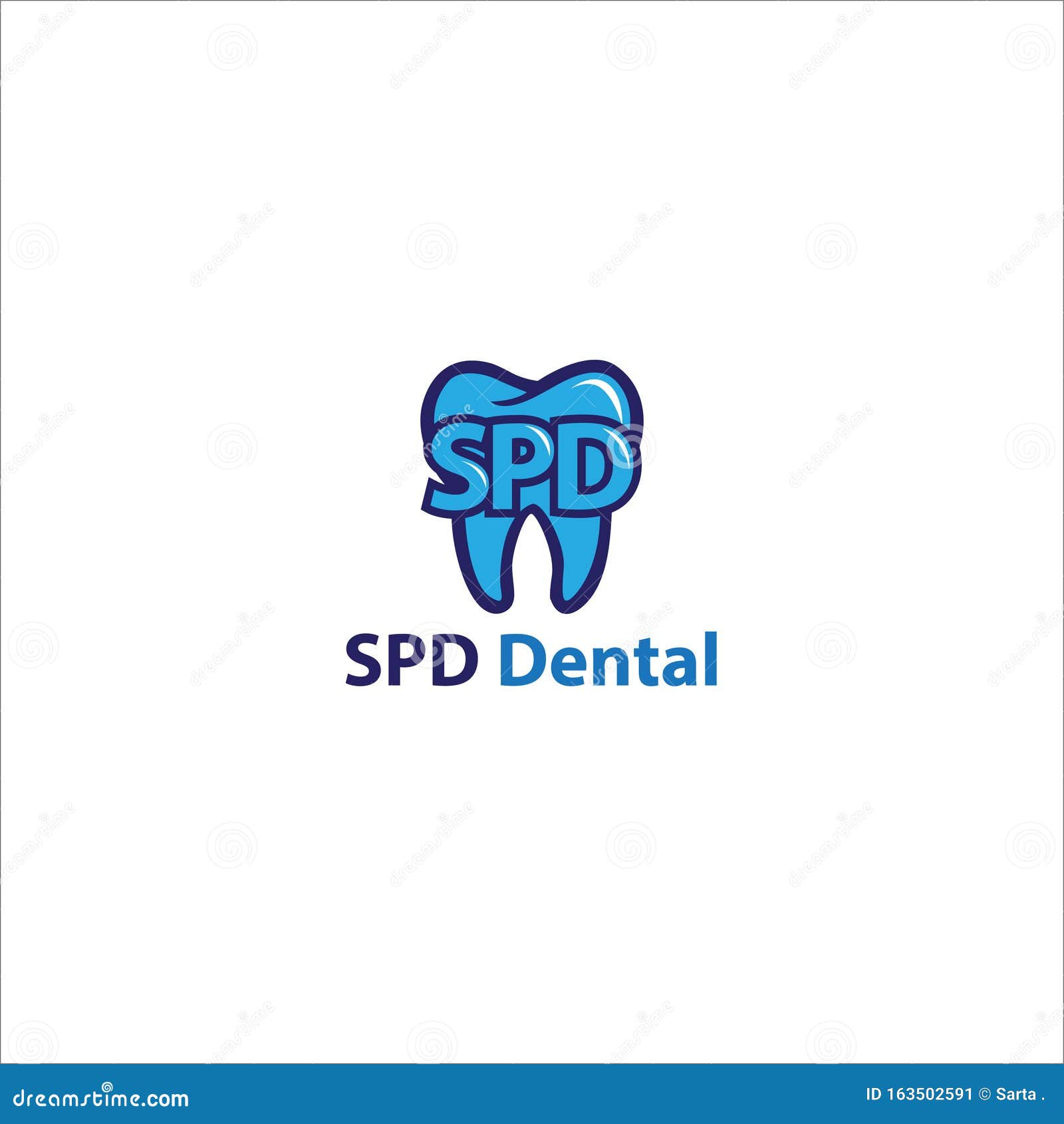 SPD Dental Logo with Name on the Tooth Stock Illustration ...