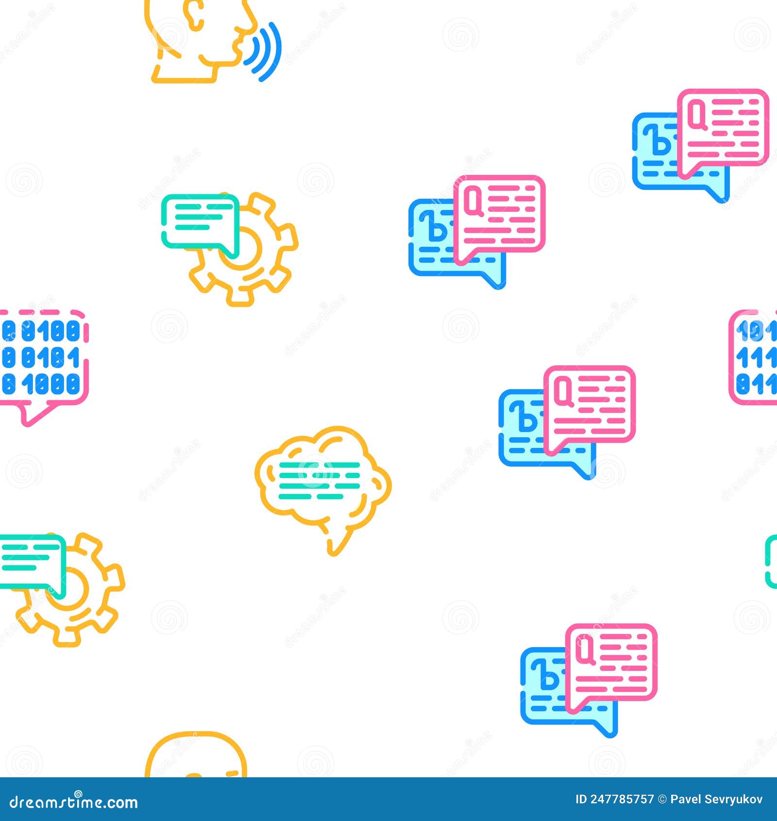 Speak Conversation and Discussion Icons Set Vector Stock Vector ...