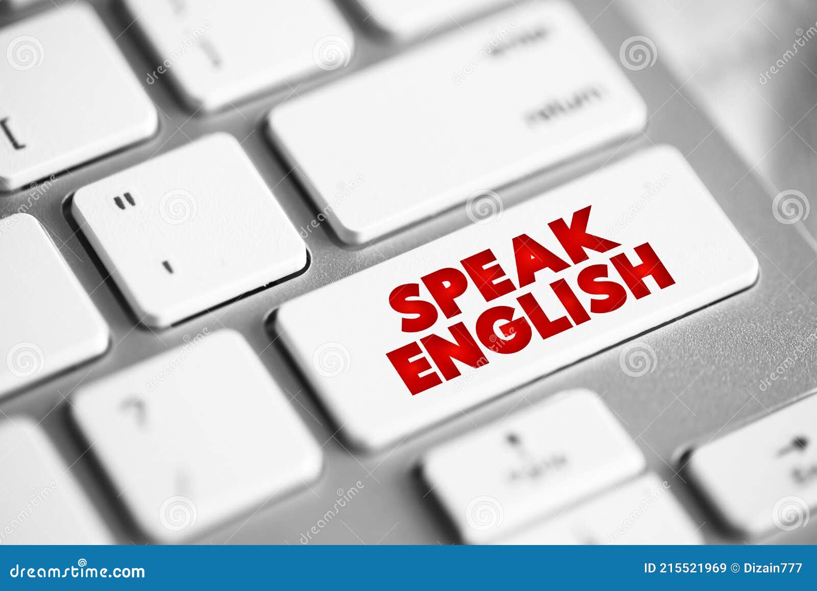 Speak English Button on Keyboard, Education Concept Background Stock ...