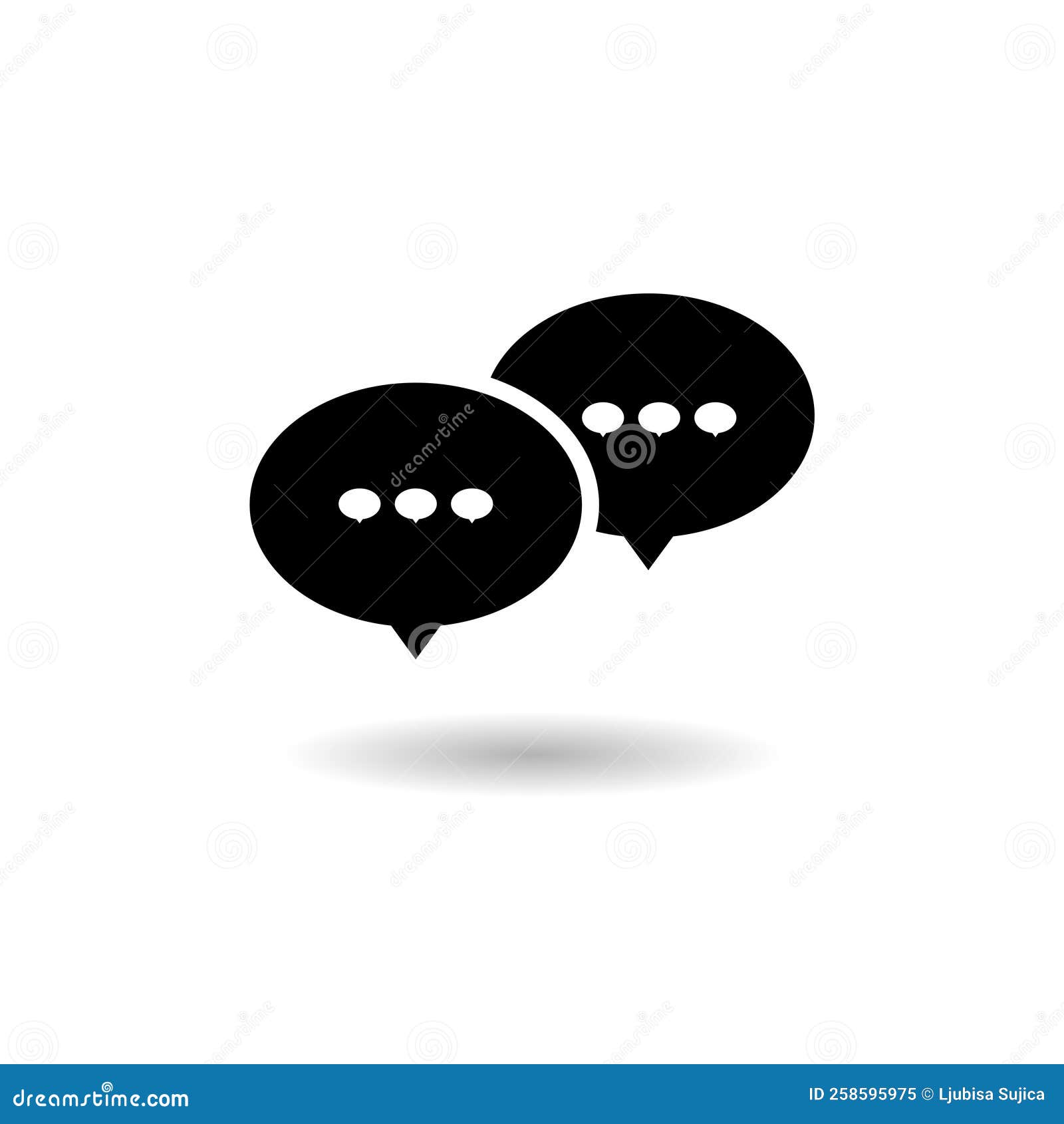 Speak icon. Message icon stock vector. Illustration of design - 258595975