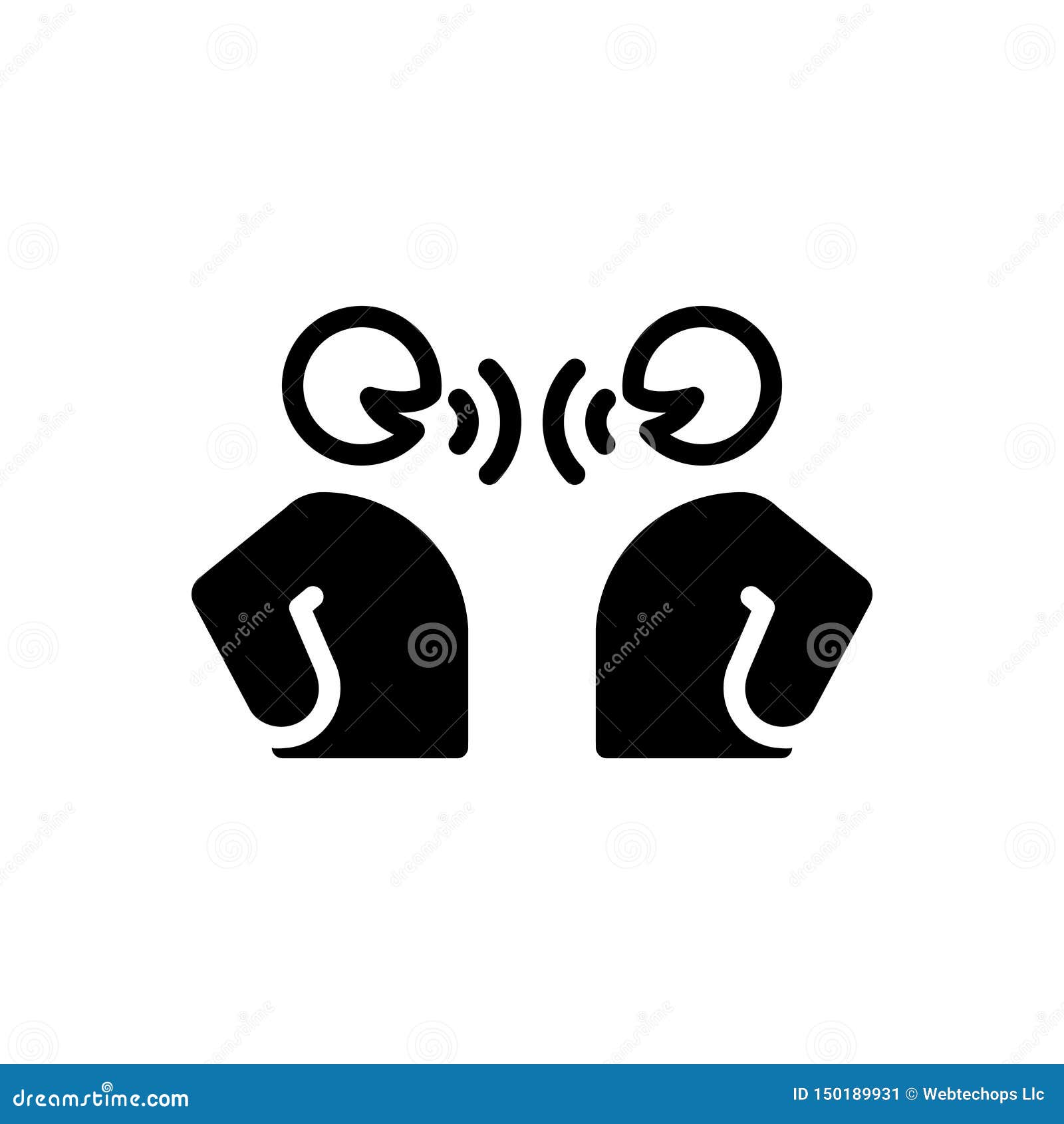 Black Solid Icon for Speak, Say and Tell Stock Vector - Illustration of ...