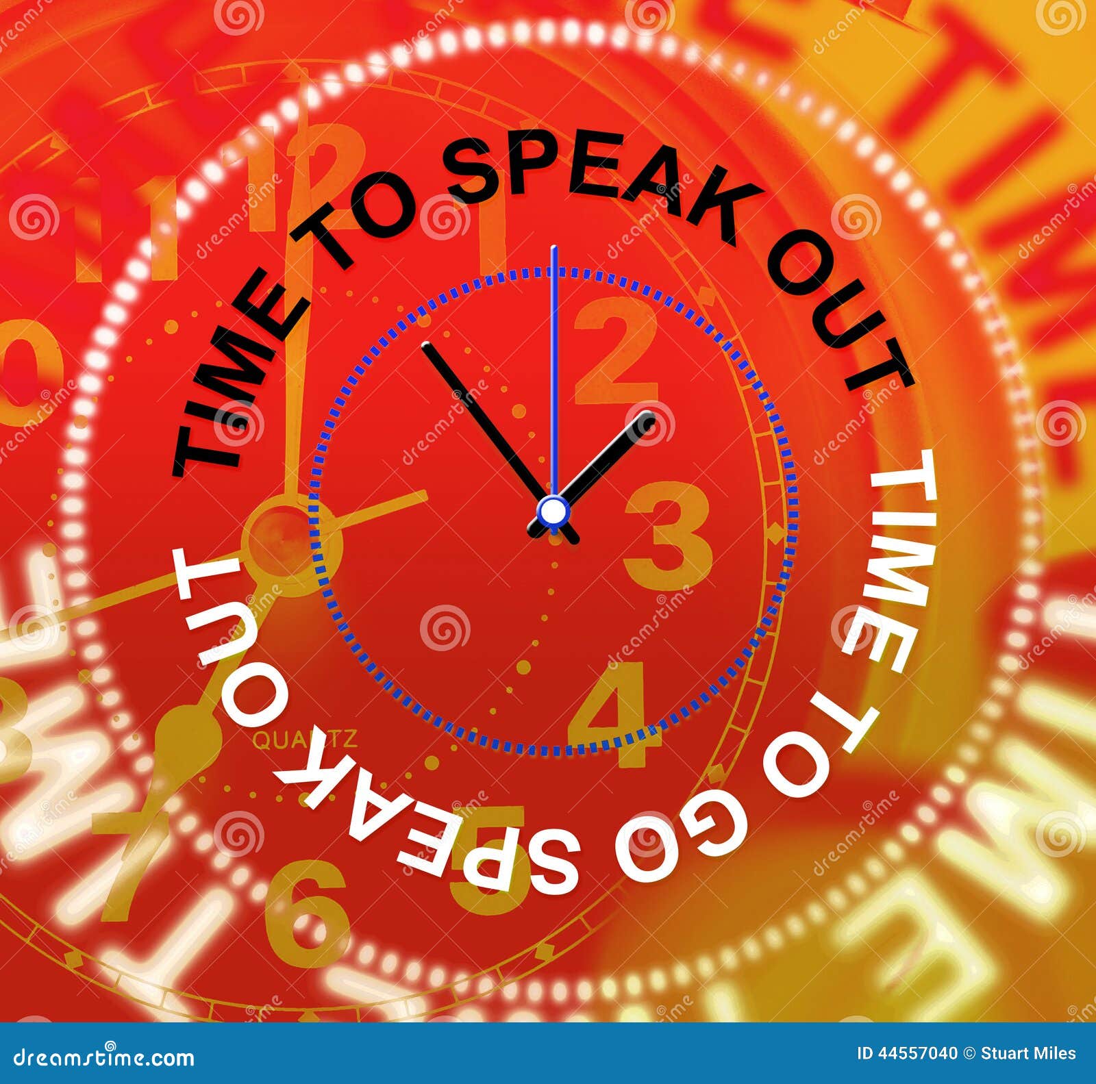 Speak Out Indicates Be Heard and Announcement Stock Illustration ...