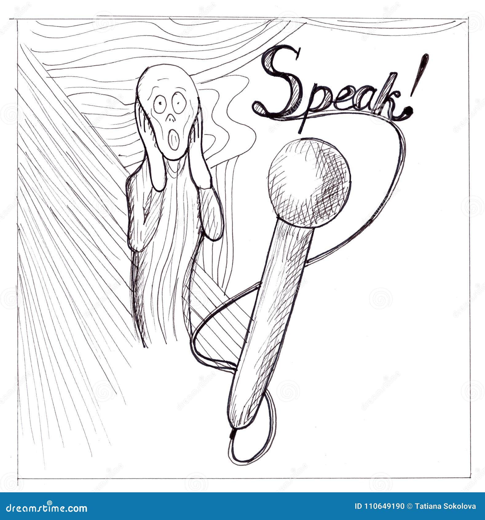 Scream. Edward Munch Inspired. Abstract Art, Flat Vector Painting ...