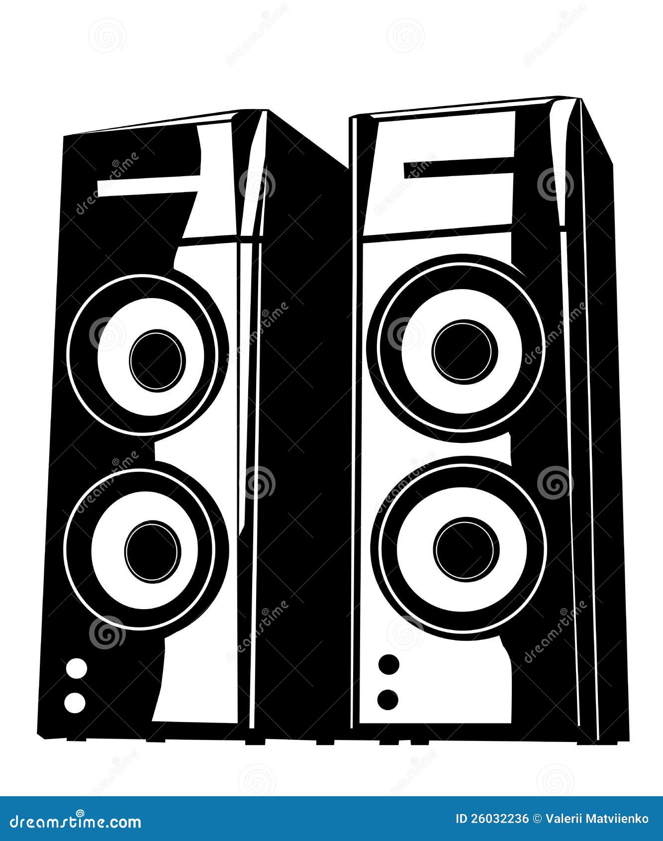 Speaker stock vector. Illustration of treble, bass, speaker - 26032236
