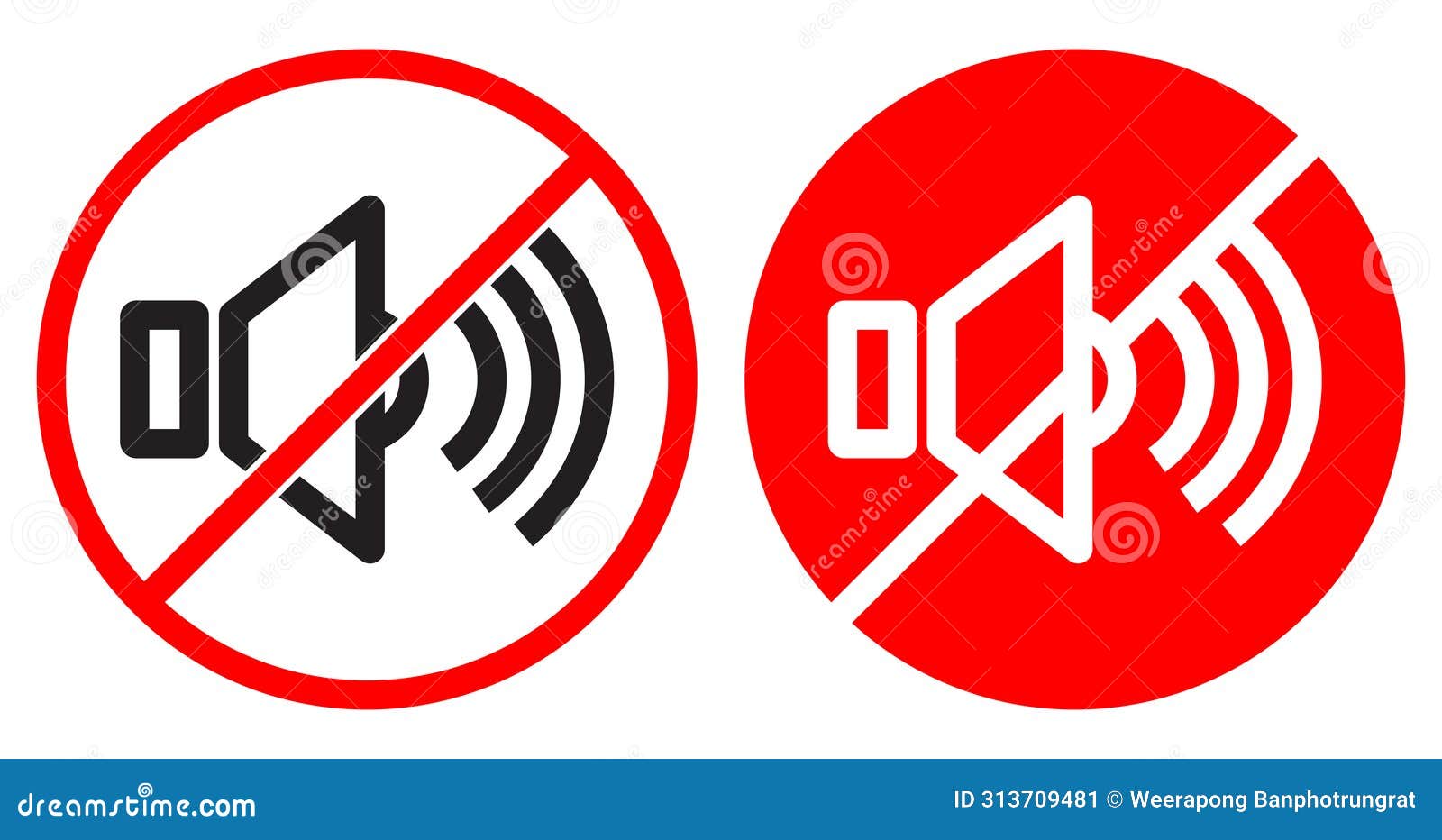 No Sound Sign, Mute Microphone Button, Turn Sound Off Signal Stock ...