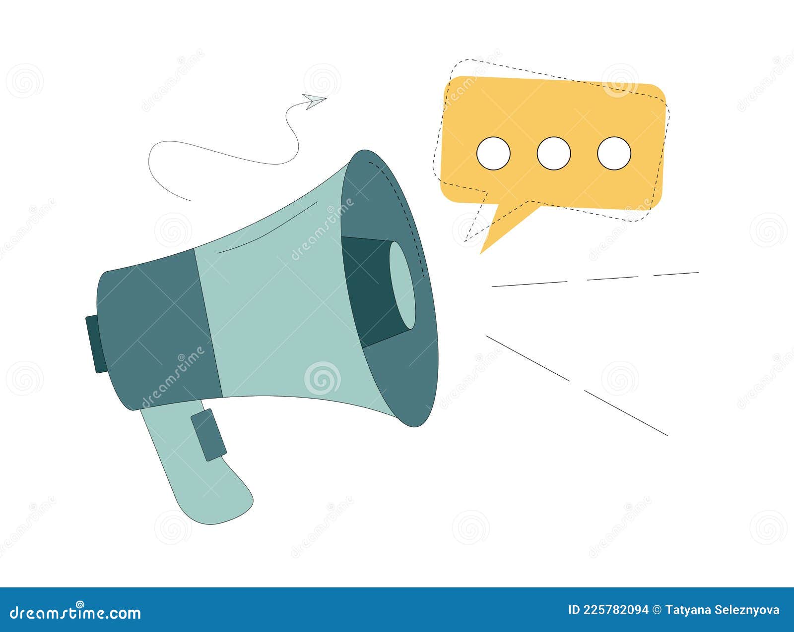 Speaker. Advertising, Announcement, Message, Notification. Vector Flat ...