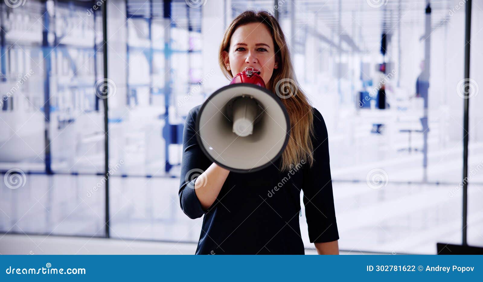 Speaker Announcing News Using Megaphone Stock Photo - Image of mouth ...