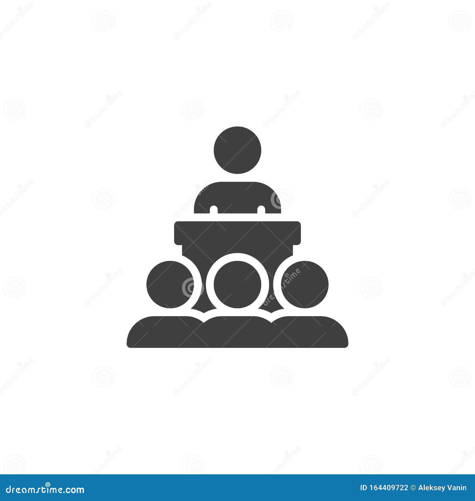 Speaker and Audience Vector Icon Stock Vector - Illustration of ...