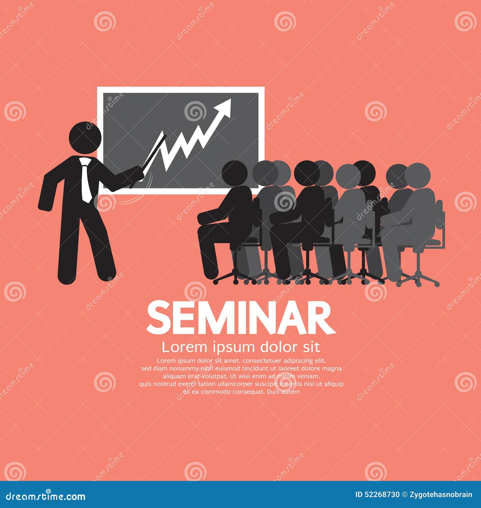 Speaker with Audiences in Seminar Stock Vector - Illustration of ...