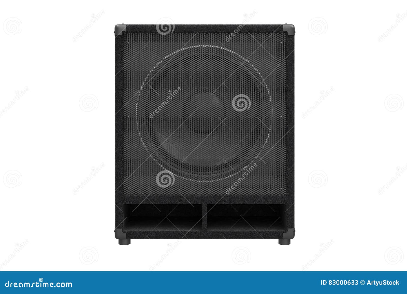 Speaker Audio Black, Front View Stock Illustration - Illustration of ...