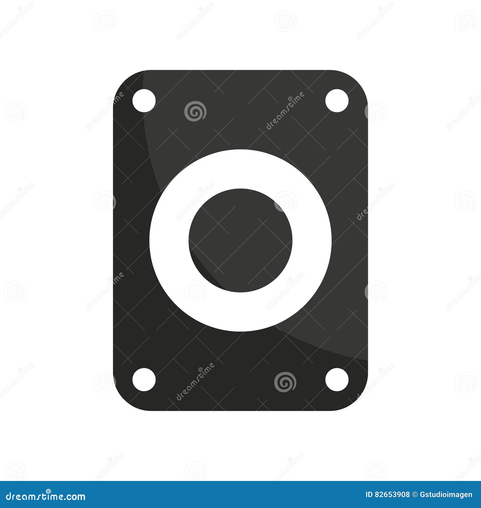 Speaker audio device icon stock illustration. Illustration of isolated ...