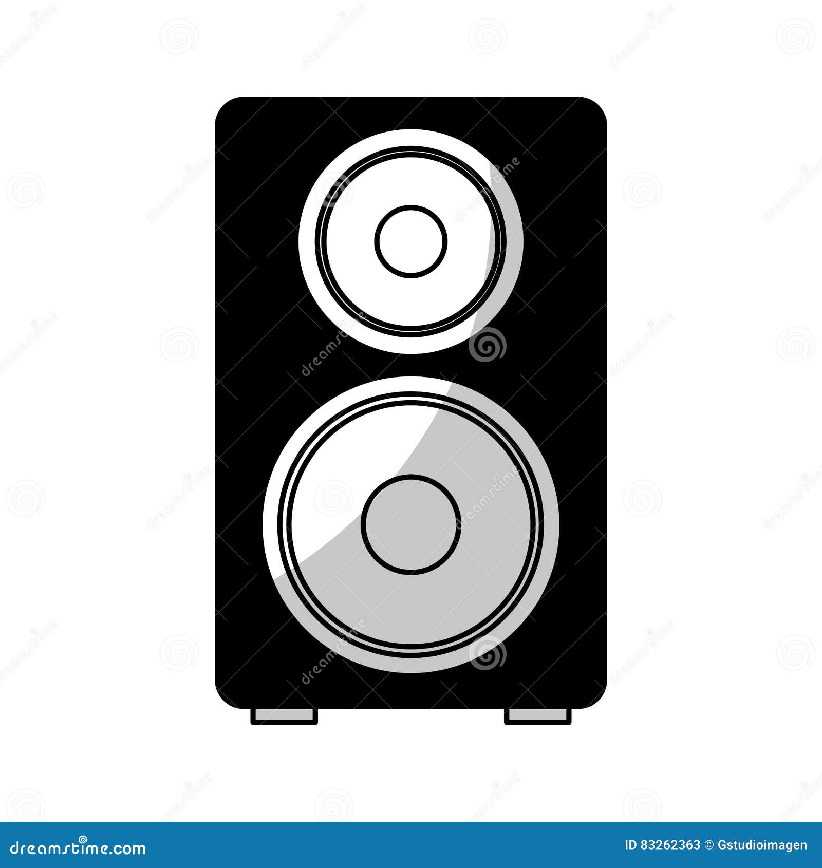 Speaker audio device icon stock illustration. Illustration of ...