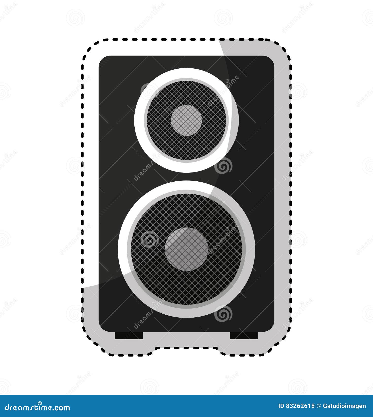 Speaker audio device icon stock illustration. Illustration of stereo ...