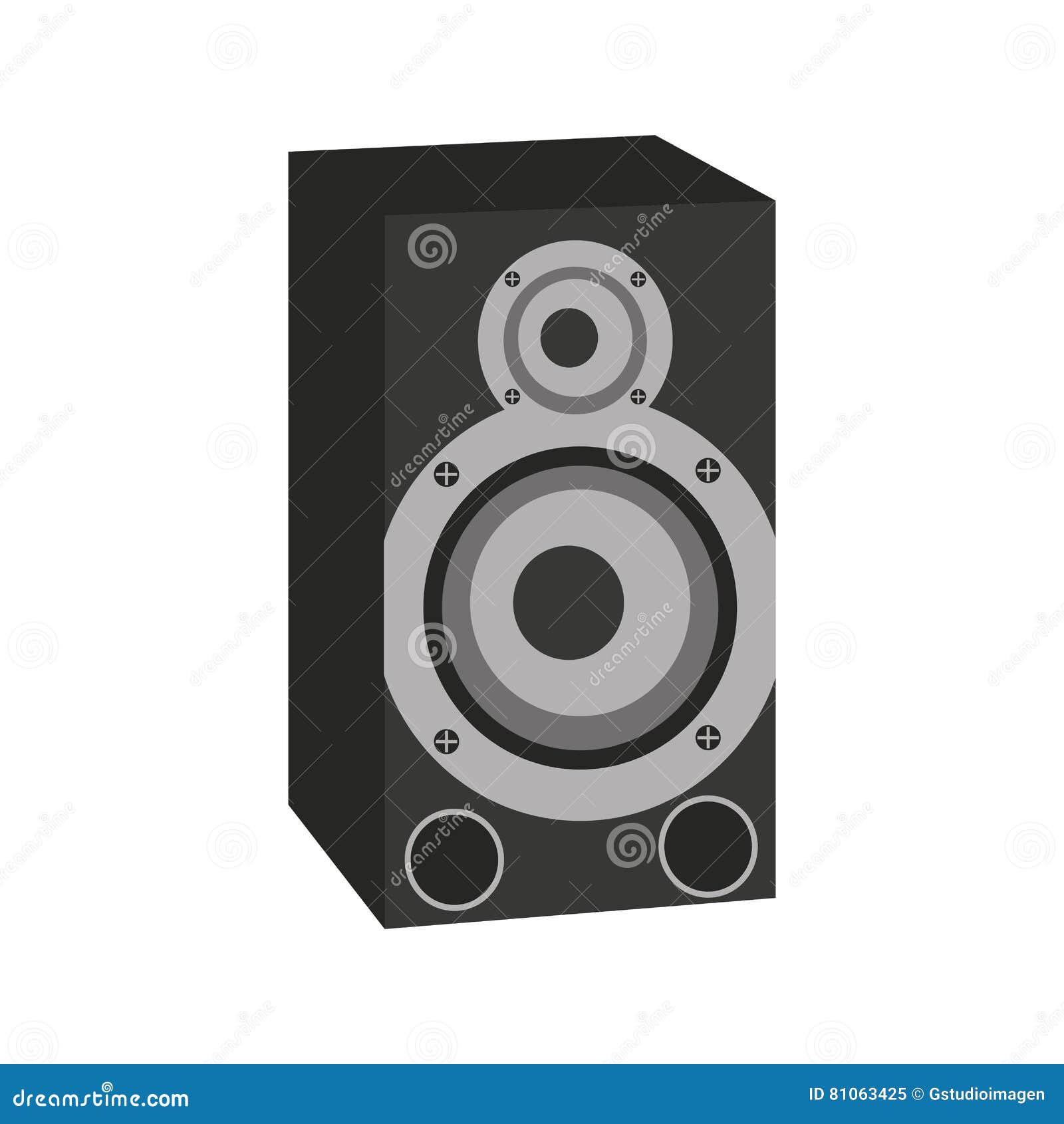 Speaker audio device icon stock vector. Illustration of stereo - 81063425