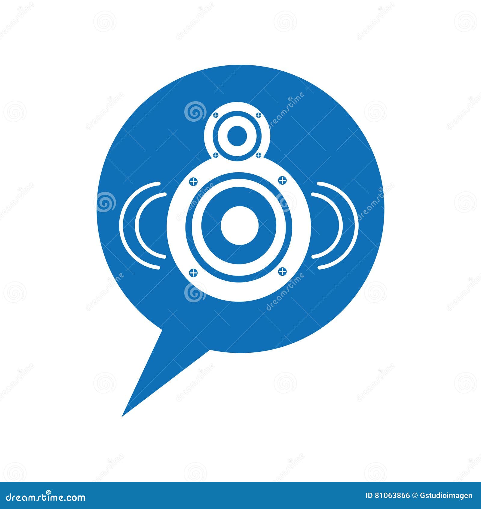 Speaker audio device icon stock vector. Illustration of device - 81063866