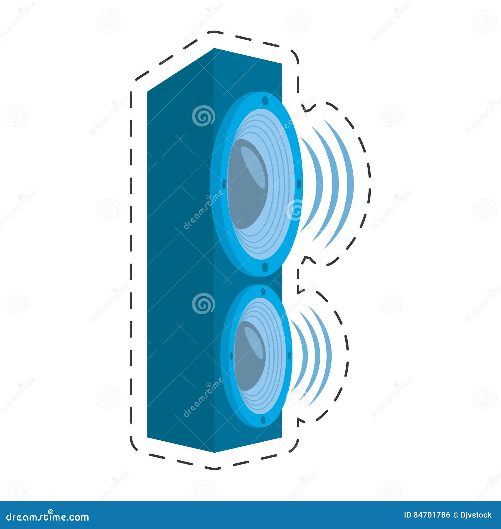 Speaker audio sound volume stock illustration. Illustration of ...