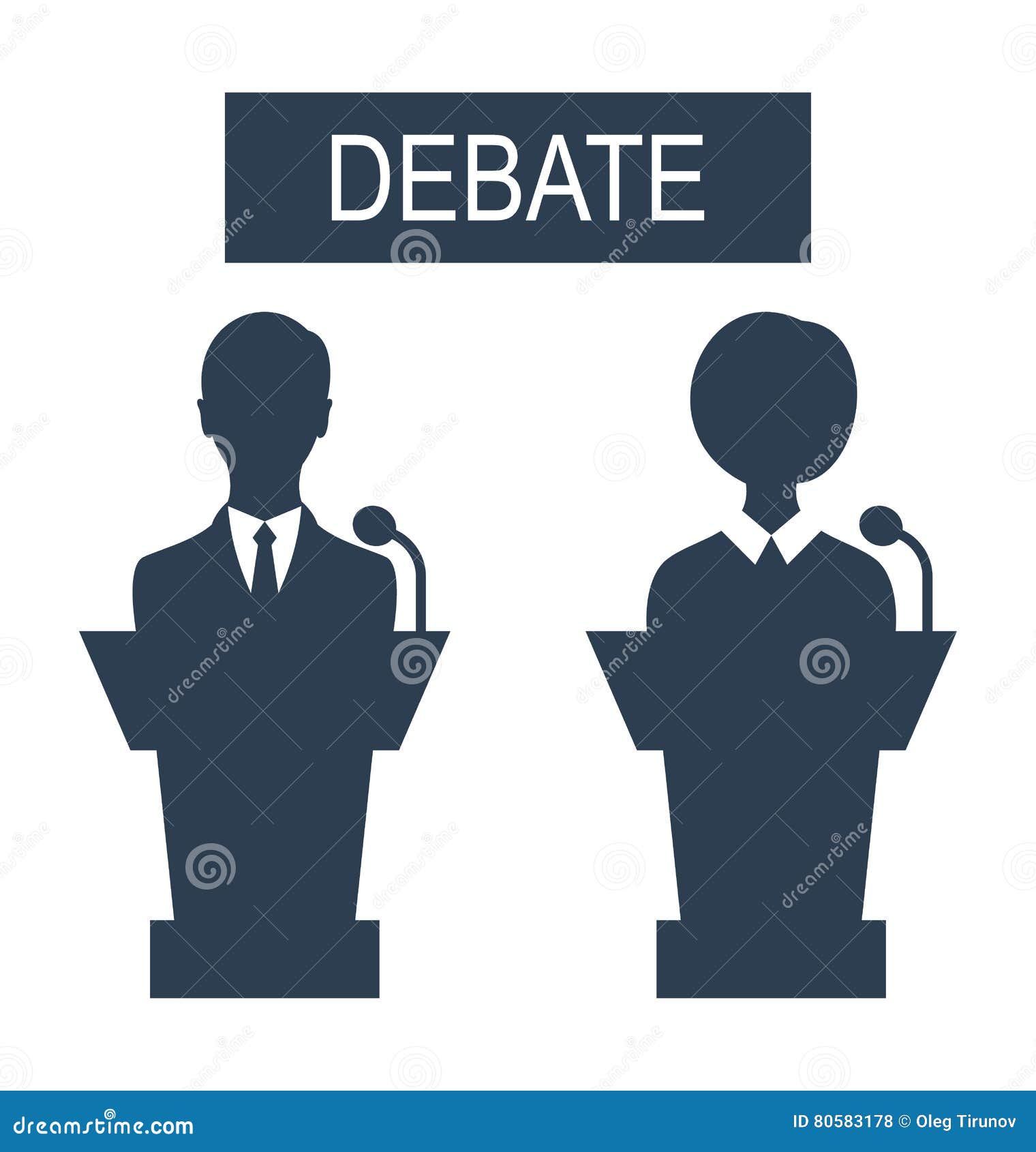 Speaker Black Icon Orator Speaking From Tribune Stock Vector Illustration Of Podium Flat