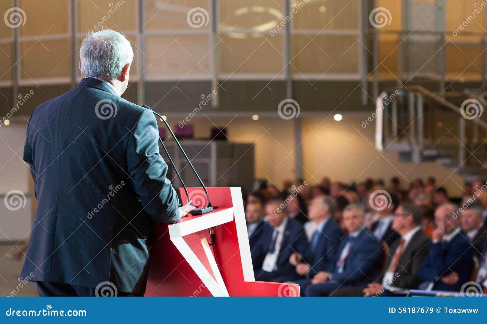Speaker at Business Conference and Presentation Editorial Stock Image ...