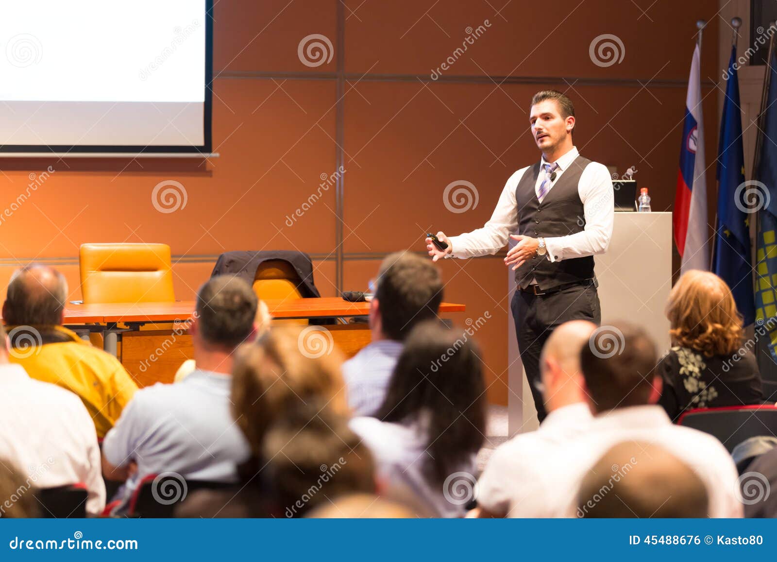Speaker at Business Conference and Presentation. Editorial Photo ...