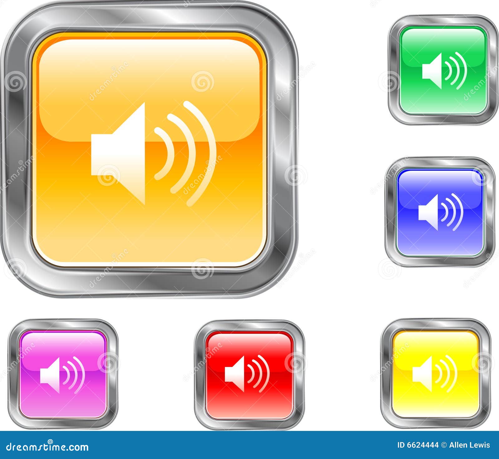 Speaker Button stock vector. Illustration of design, radio - 6624444