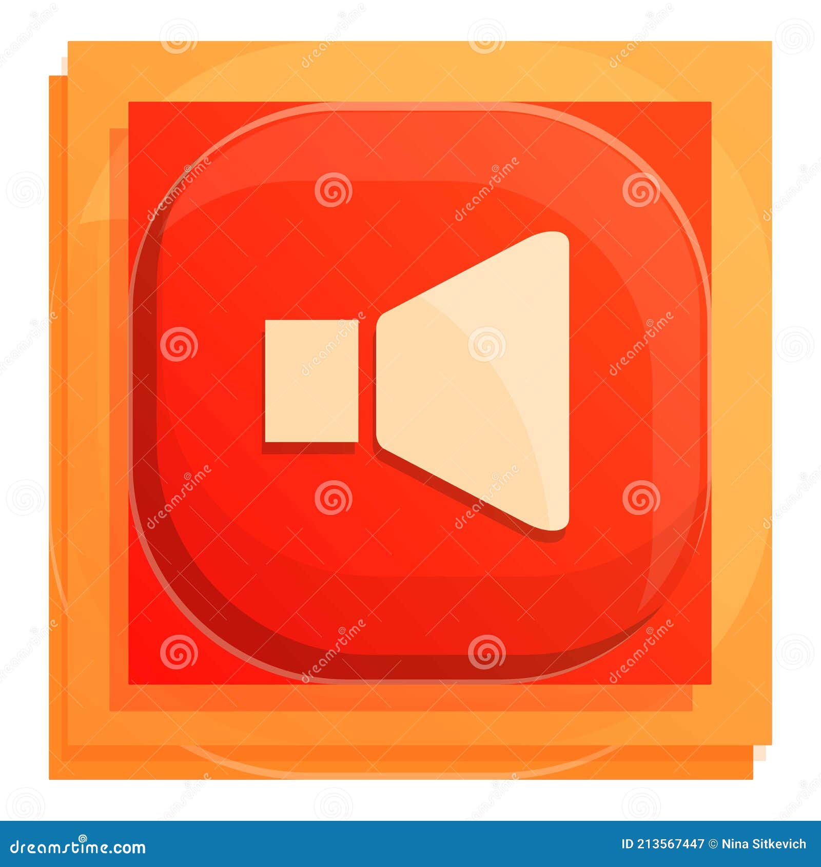 Speaker Button Interface Icon, Cartoon Style Stock Vector ...