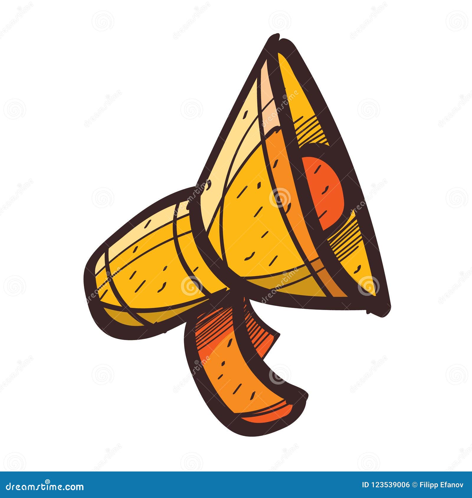 Speaker Colored Illustration in Hand Drawing Style Stock Illustration ...