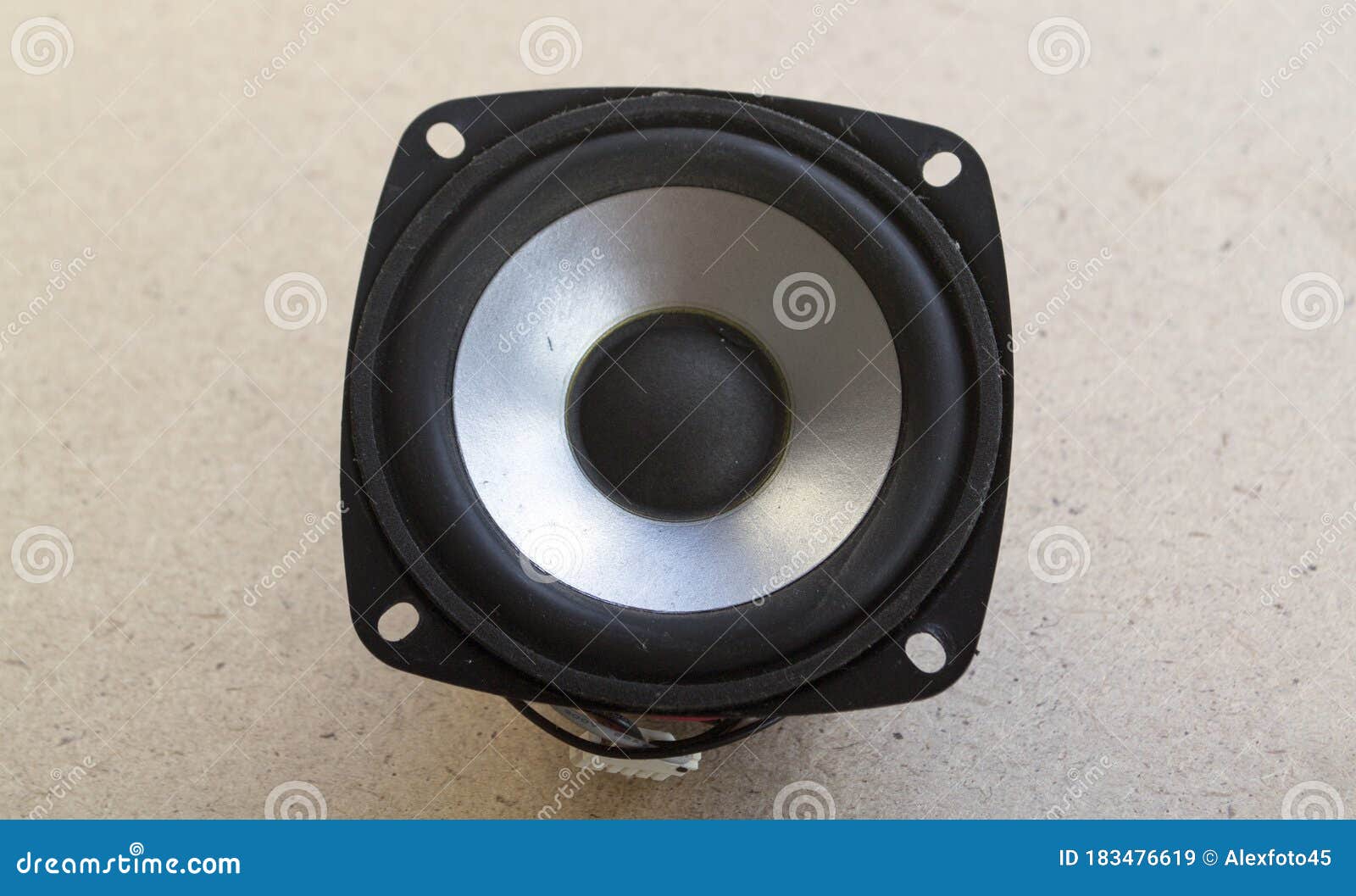 Speaker from the Column Top View Stock Image - Image of portable ...