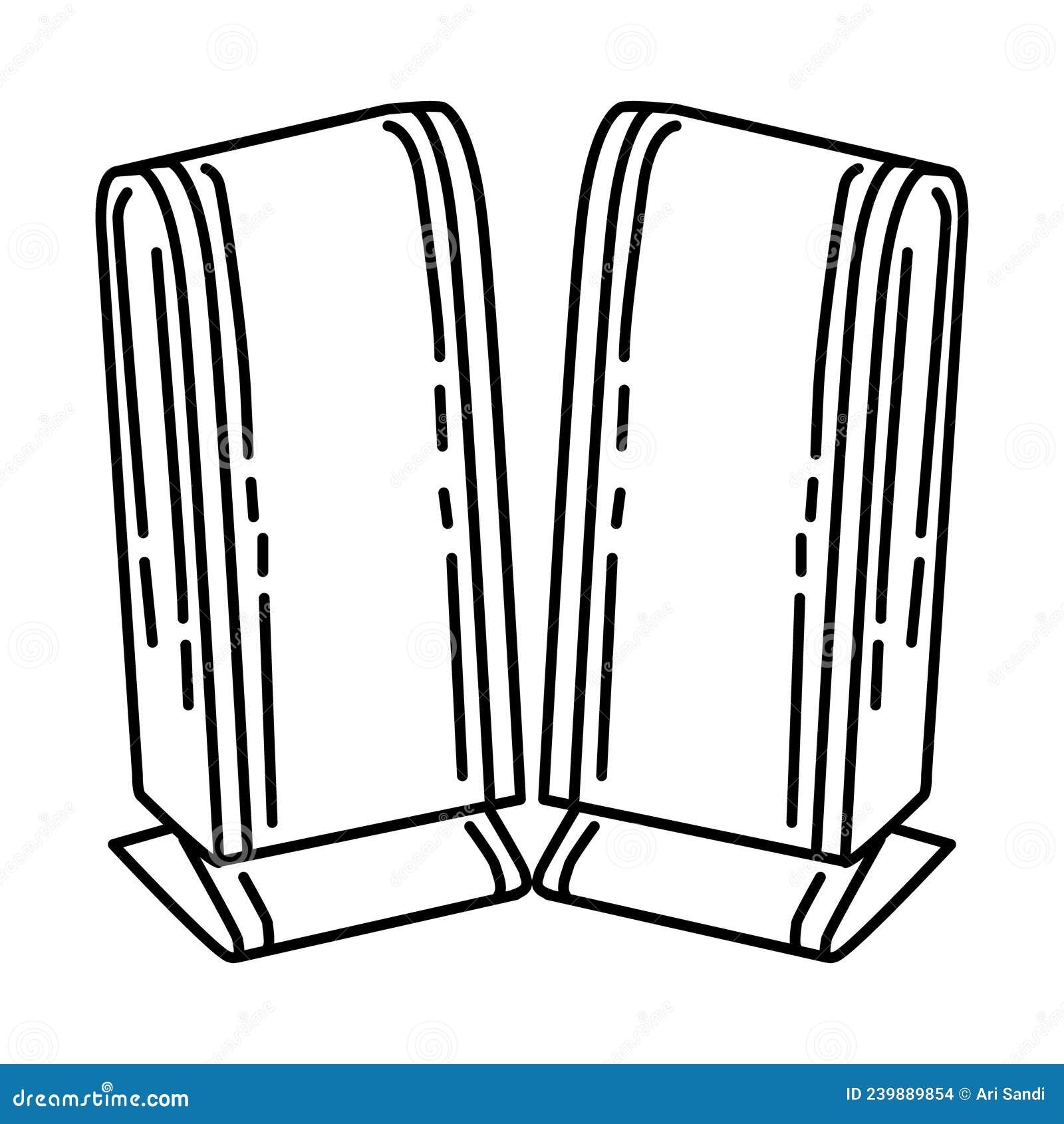 Speaker Computer Icon. Doodle Hand Drawn or Outline Icon Style Stock ...