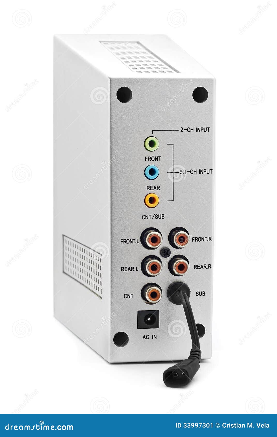 Speaker connection panel stock image. Image of back, technology - 33997301
