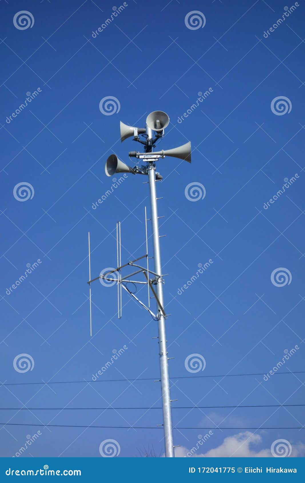 Speaker for Disaster Prevention Broadcast Stock Image - Image of ...