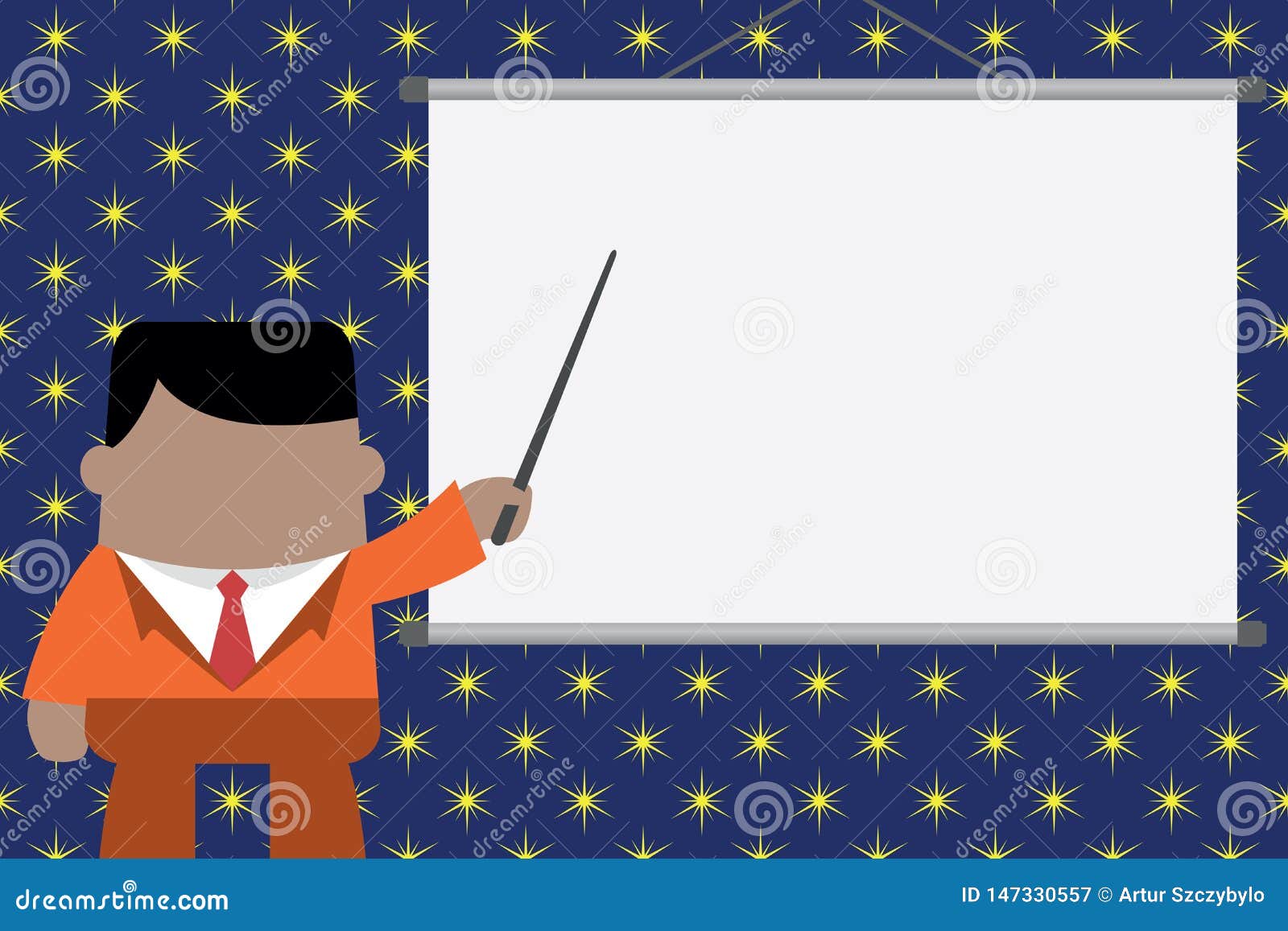 Speaker Giving Professional Training. Executive Man Standing in Front ...