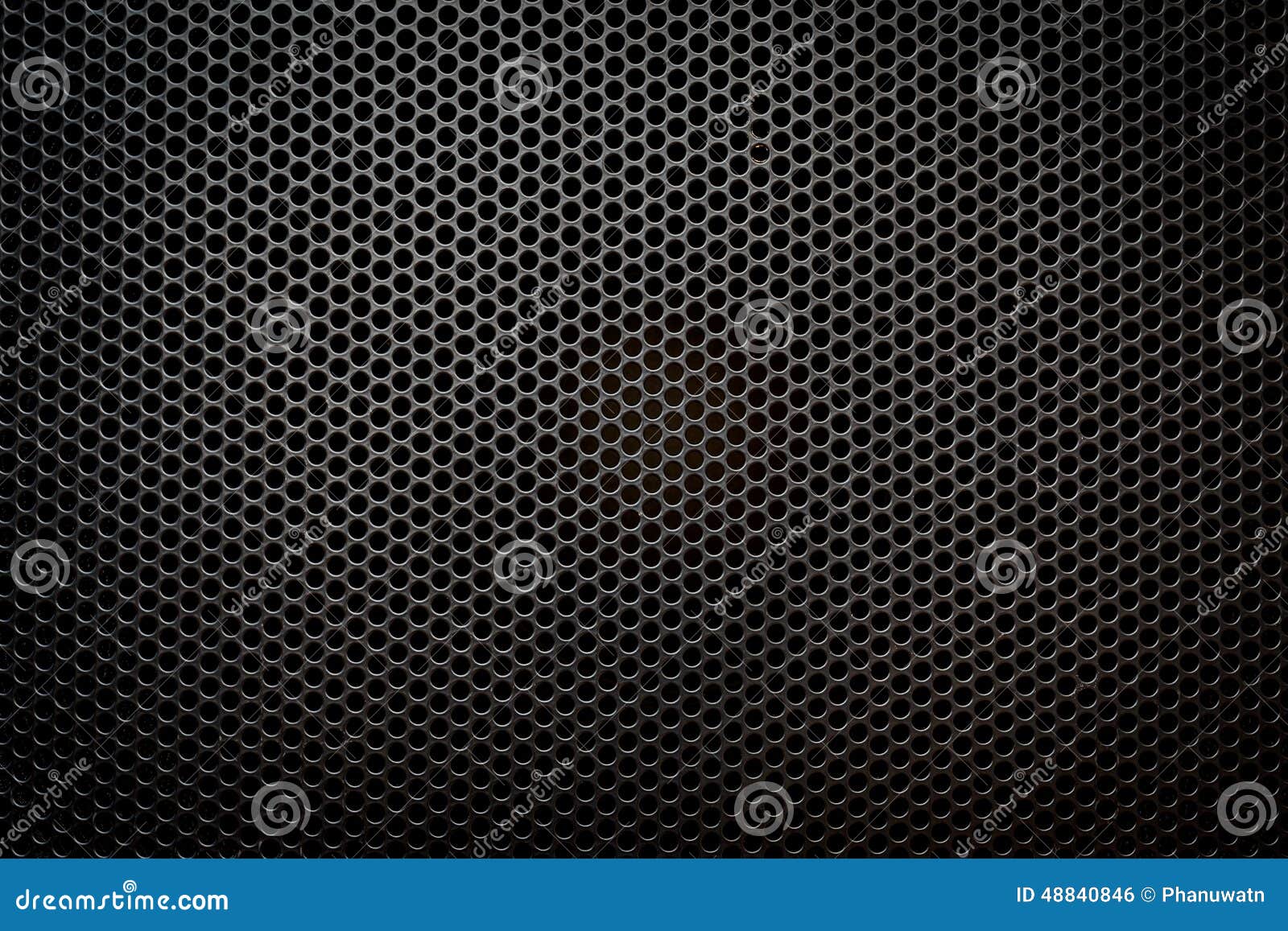 Speaker Texture. Hexagon Metal Mesh With Black Geometric Pattern And 3D ...