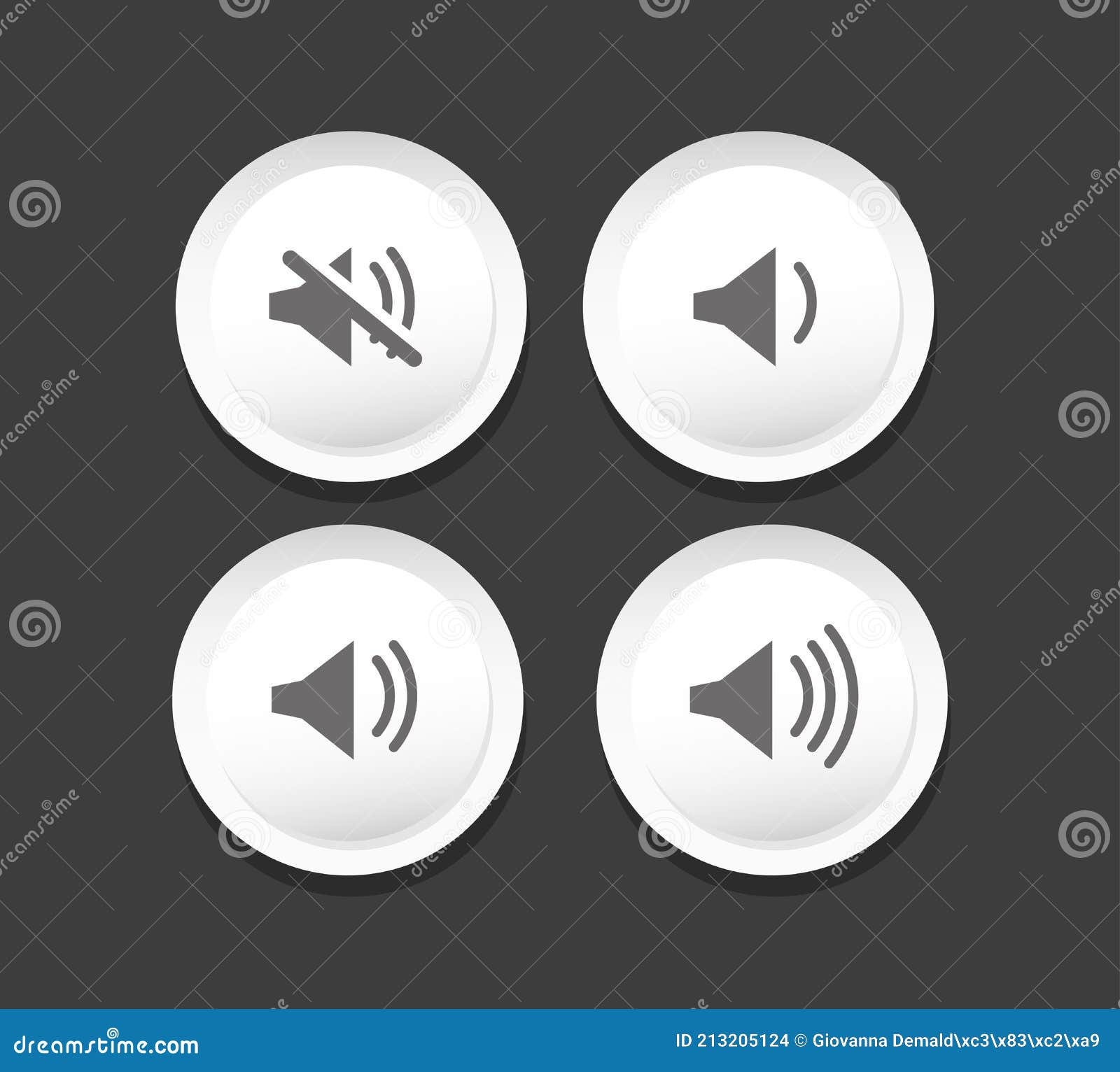 Speaker Icon Vector. Volume Up and Down Stock Vector - Illustration of ...