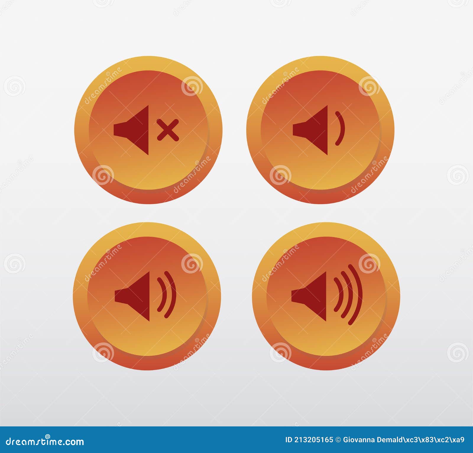 Speaker Icon Vector. Volume Up and Down. Mute Volume Stock Vector ...